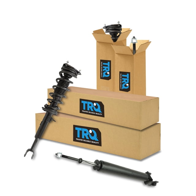 TRQ Front Rear Loaded Complete Strut Shock Spring Assembly Kit Set 4pc ...