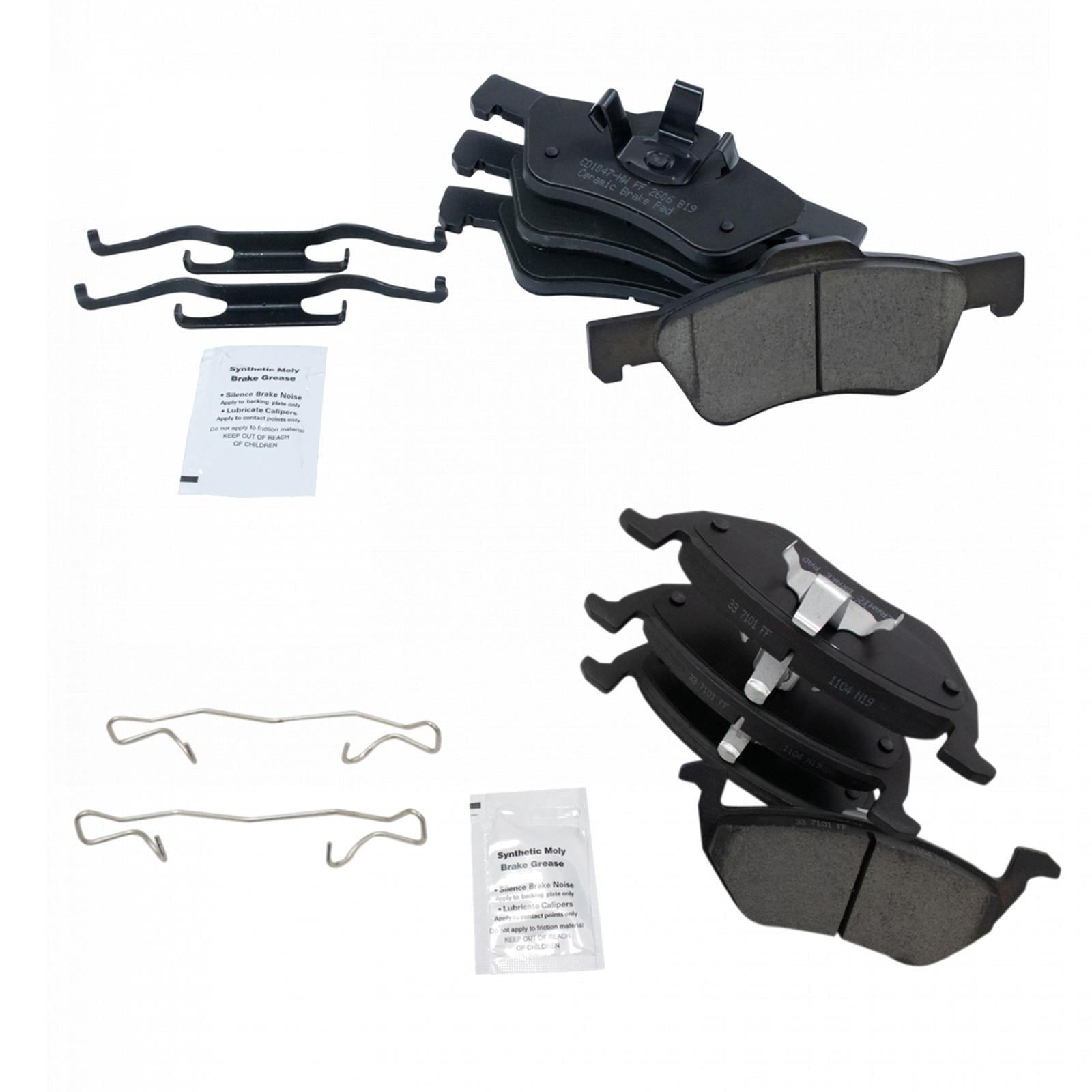 TRQ Front & Rear Posi Ceramic Disc Brake Pad Kit for Escape Tribute ...