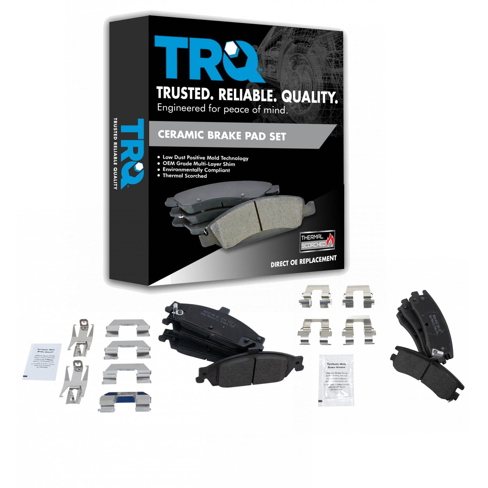 TRQ Front & Rear Semi-Metallic Disc Brake Pad Set for Chevy Pontiac ...