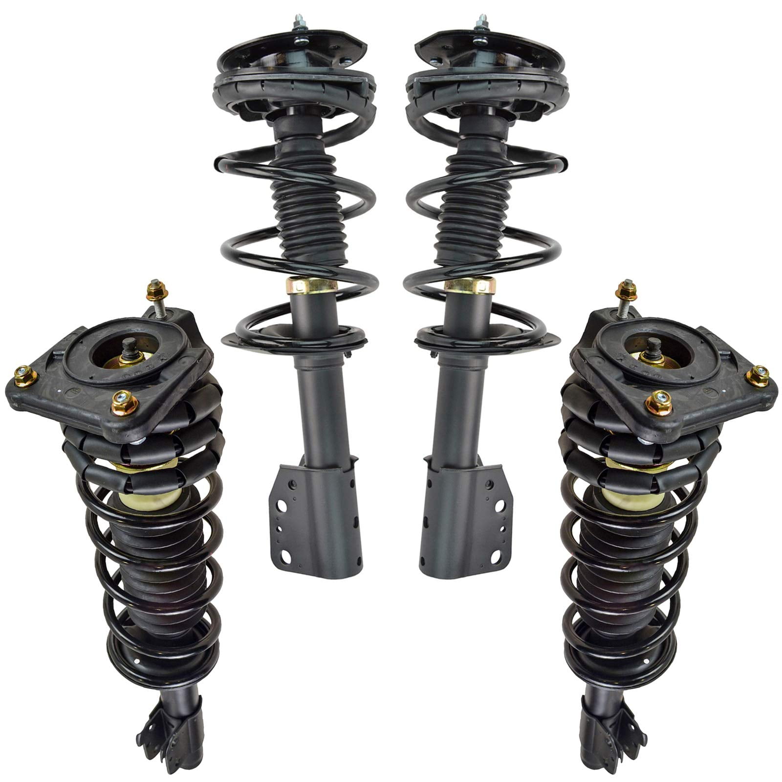 TRQ Front and Rear Strut & Coil Spring Assembly Set Driver & Passenger ...