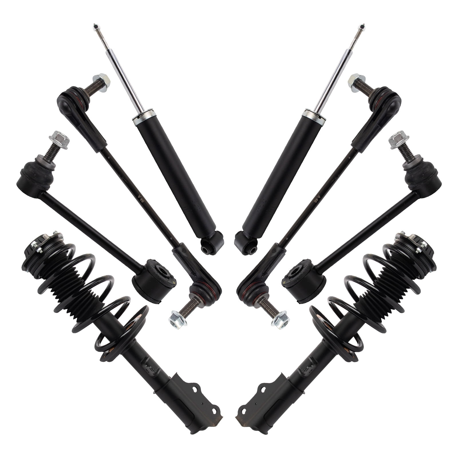 TRQ Front & Rear Struts Link Kit For 2018-2022 Buick Enclave Chevrolet ...