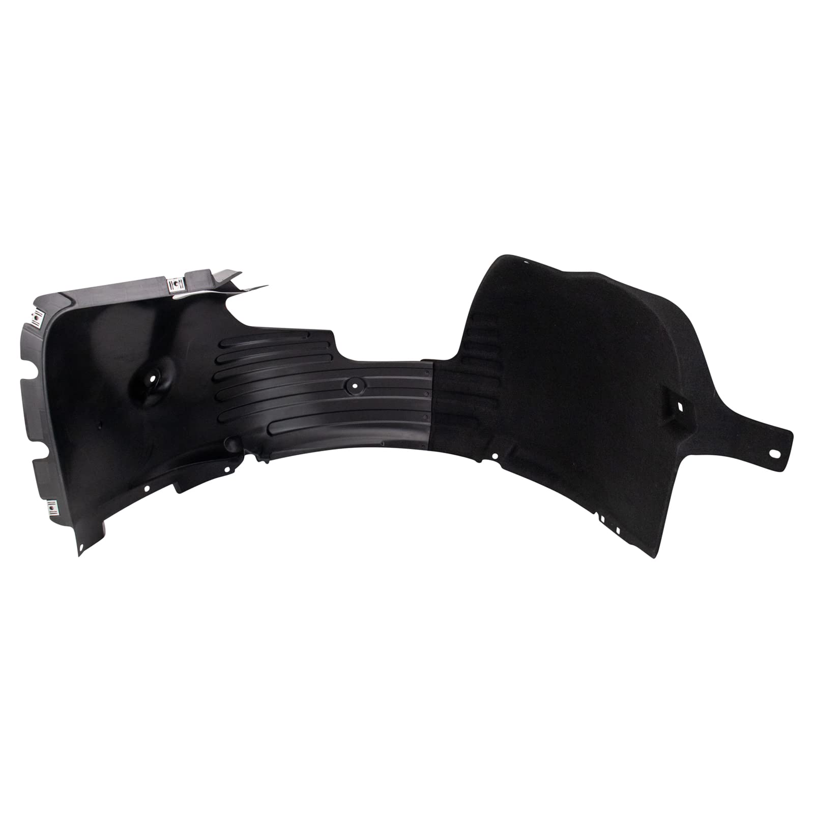 TRQ Front Right Inner Fender Liner Black Passenger Side Fits Select ...