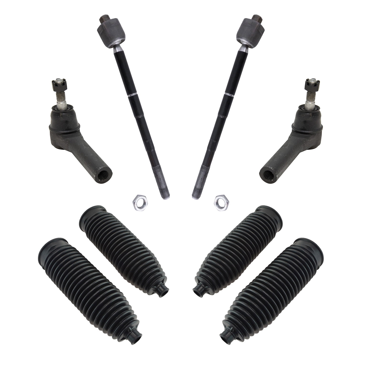 TRQ Front Steering Inner Outer Tie Rod Bellow Kit 6pc for Silverado ...