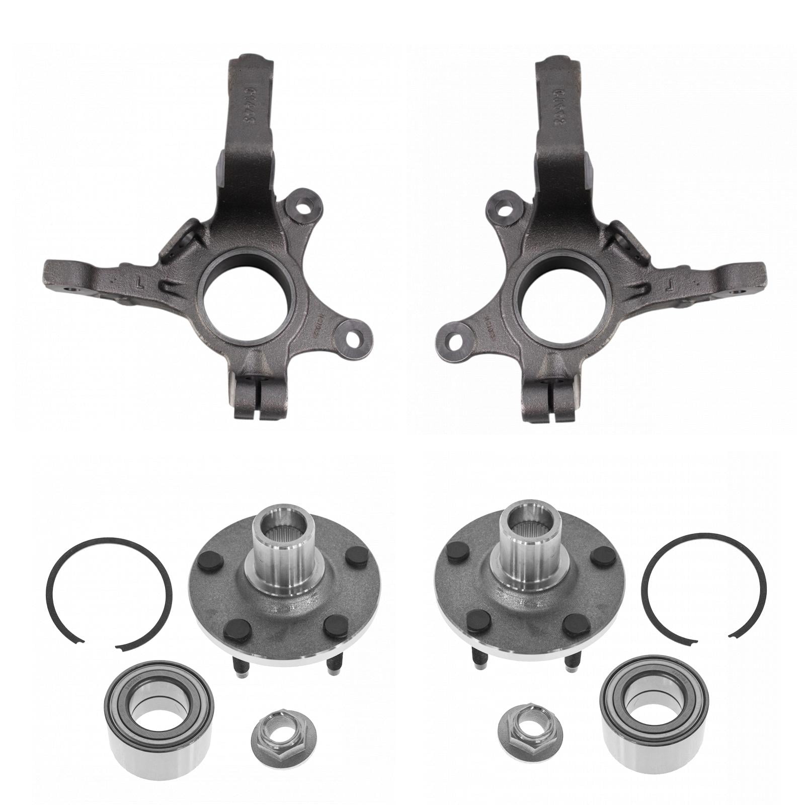 TRQ Front Steering Knuckle Spindle Hub Wheel Bearing Kit 4pc for Escape ...