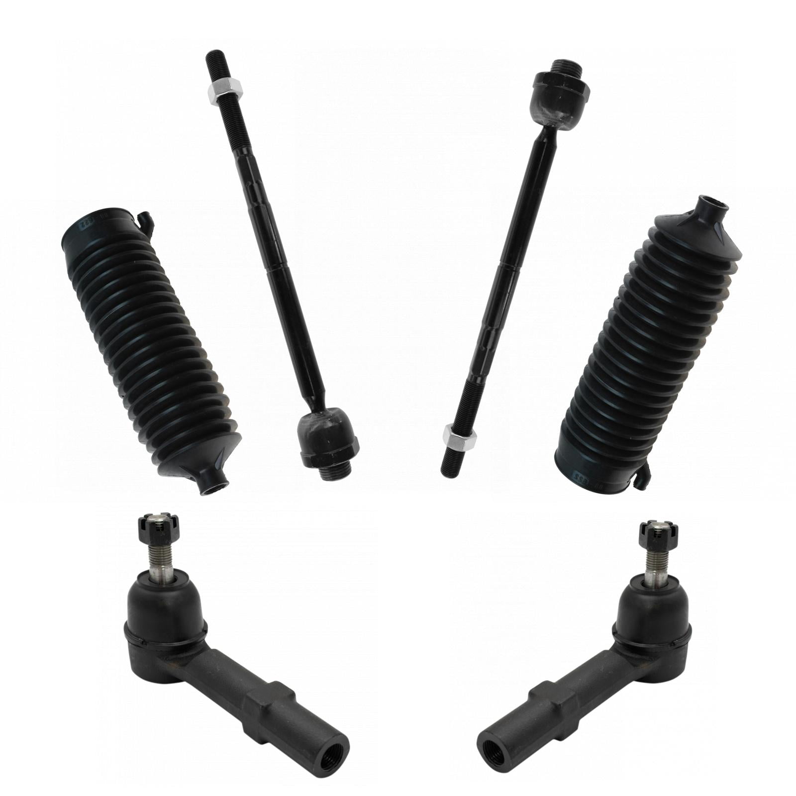 TRQ Front SteeringSet of 6 Inner & Outer Tie Rods Bellow Boots for GM ...