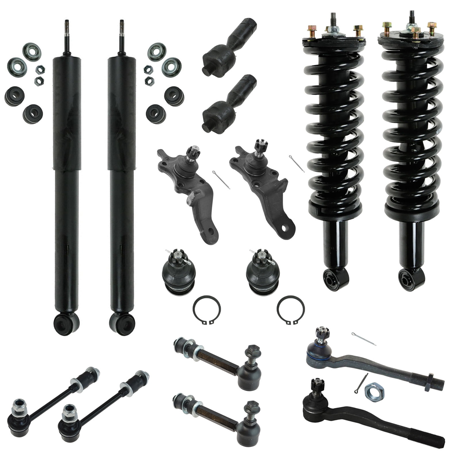 TRQ Front Strut Assemblies Ball Joint Tie Rod Sway Link Shock Absorber ...