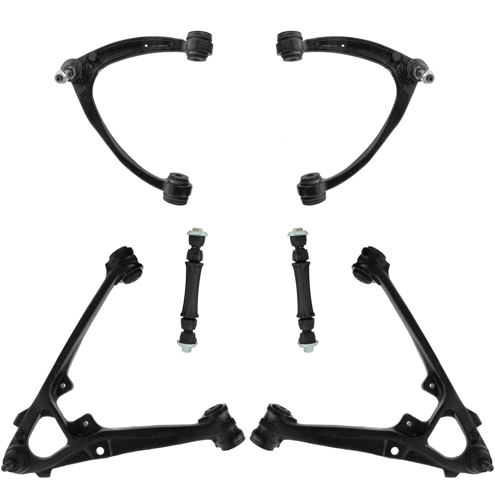 TRQ Front Upper Lower Control Arm Ball Joint Sway Link Suspension Kit ...