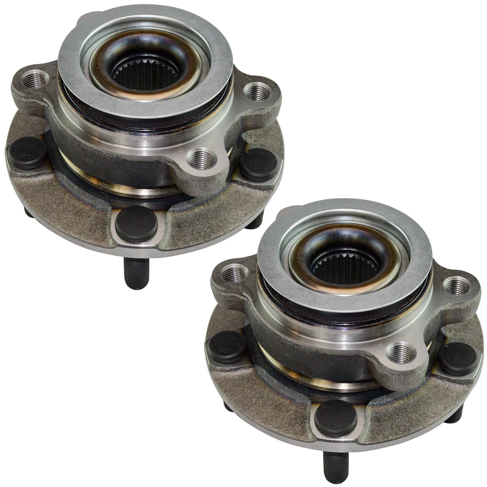 TRQ Front Wheel Bearing & Hub Assemblies & Side Set Pair for Nissan ...
