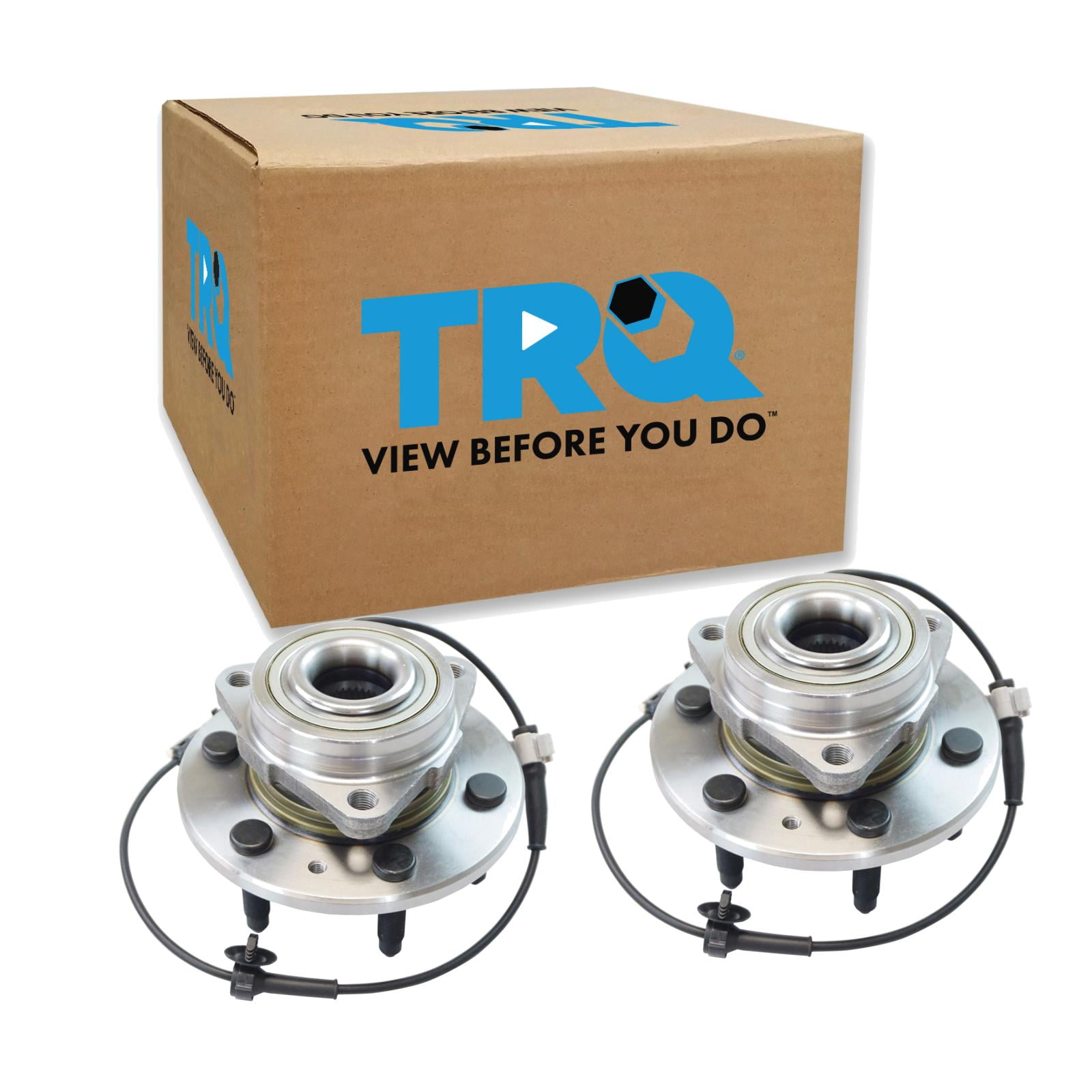 TRQ Front Wheel Bearing & Hub Assembly Pair Set of 2 for Cadillac Chevy ...