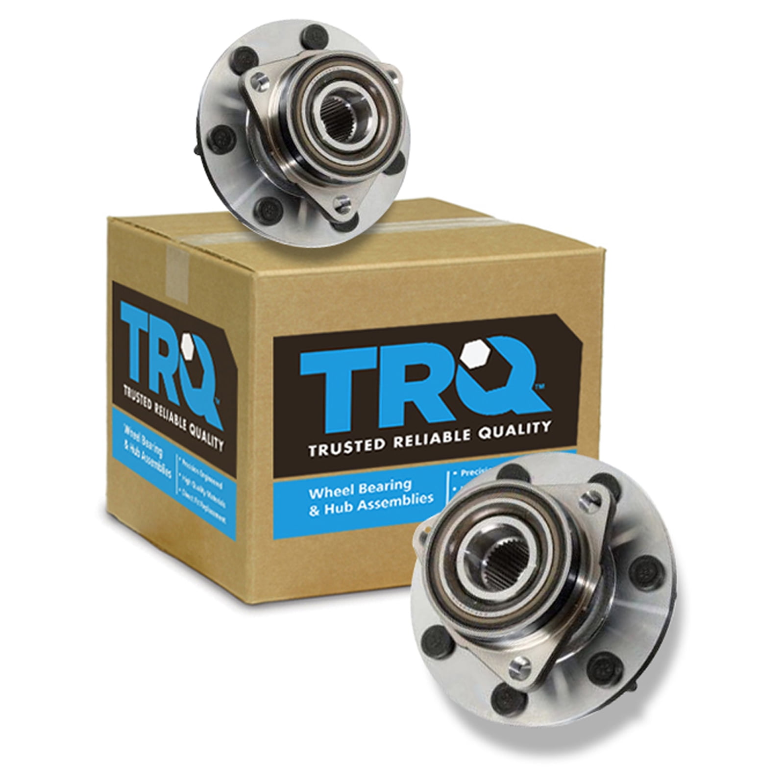 TRQ Front Wheel Hub & Bearing 7 Lug Pair Set of 2 Kit for Ford F250 ...