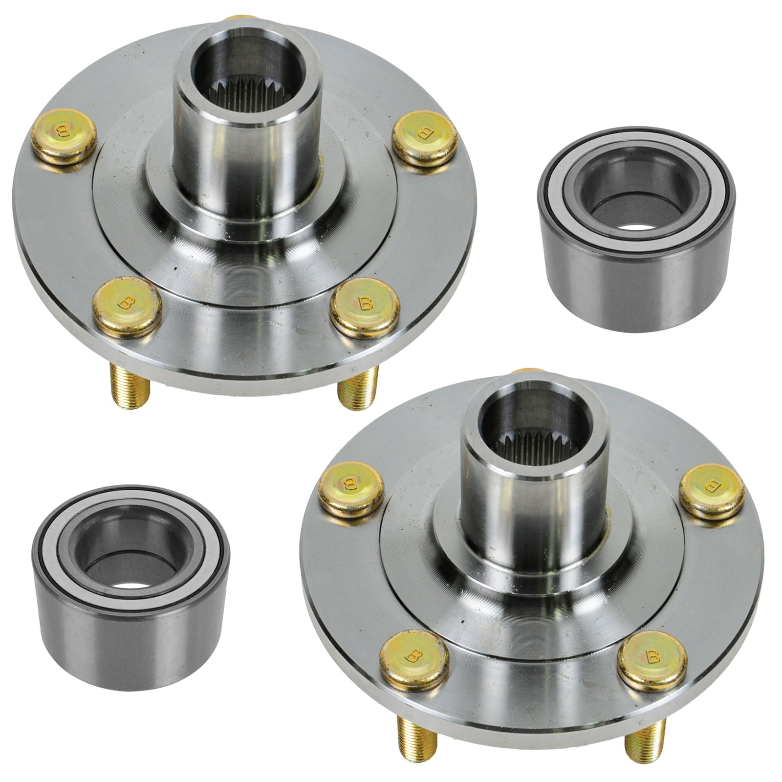 TRQ Front Wheel Hub & Bearing Driver & Passenger Side Kit Set for Mazda ...