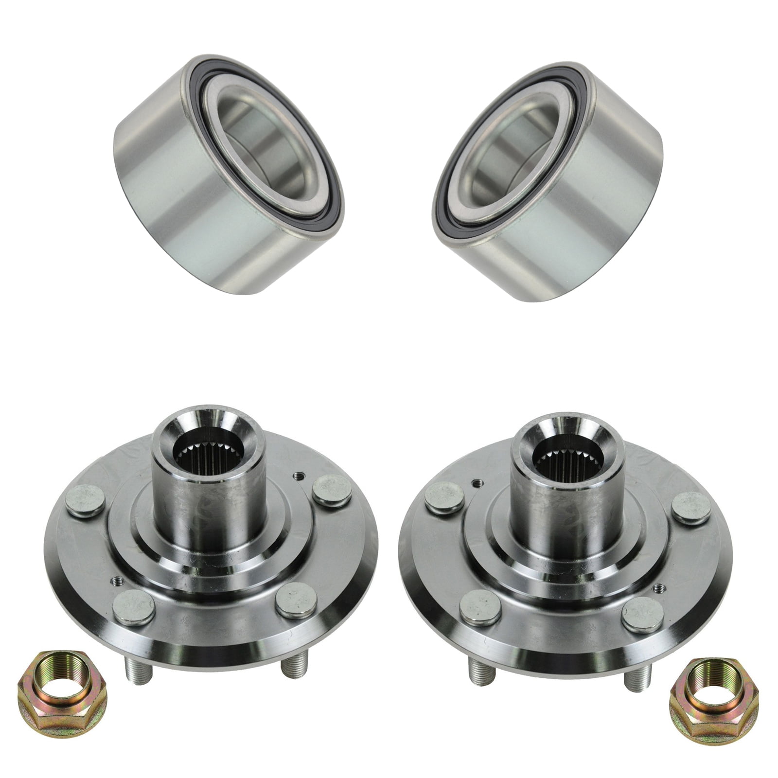 TRQ Front Wheel Hub & Bearing Kit Pair Set for Acura MDX Honda Pilot ...