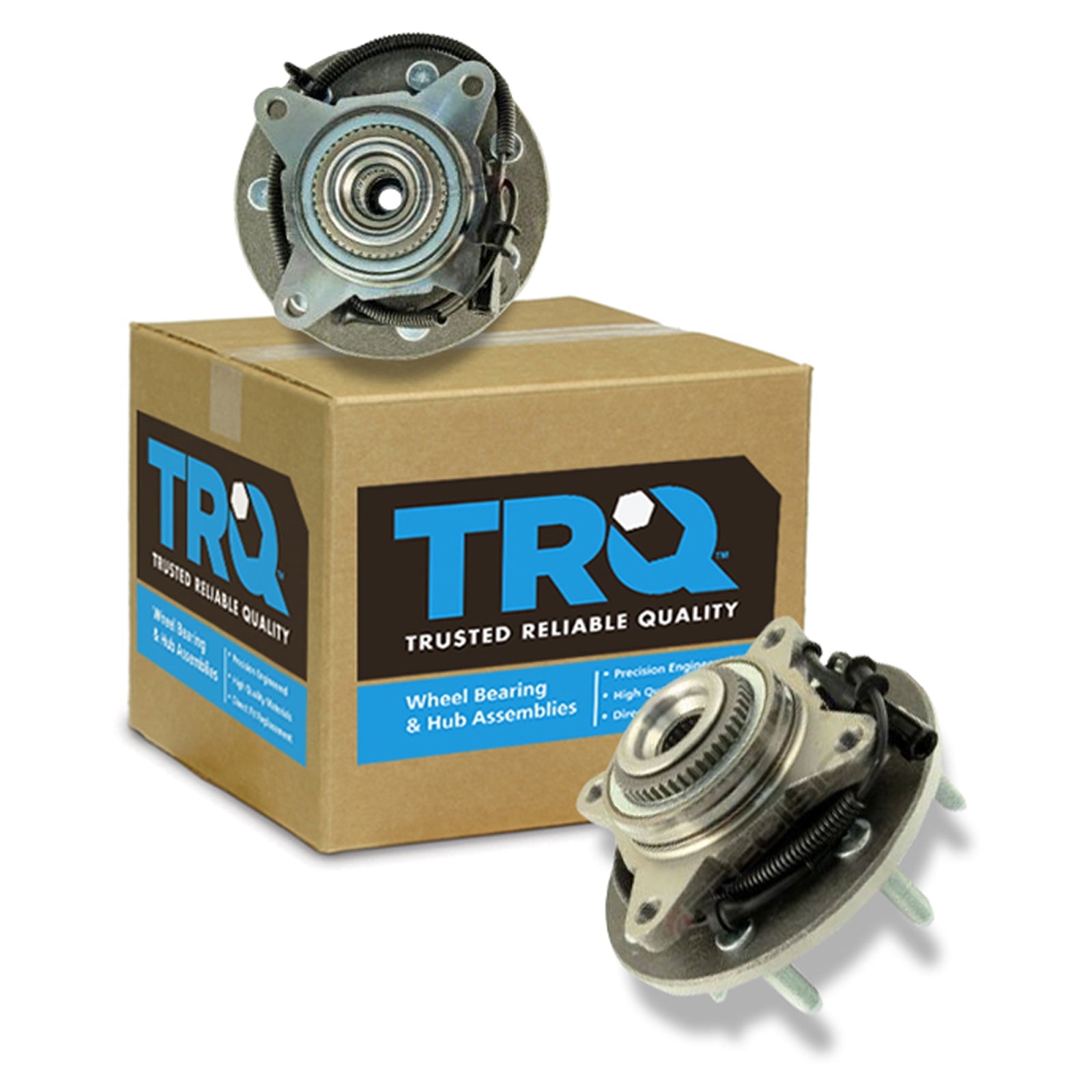 TRQ Front Wheel Hub & Bearing Left & Right Pair Set for 04-05 Ford F150 4WD 4x4 7 LUG To 11/28 ...