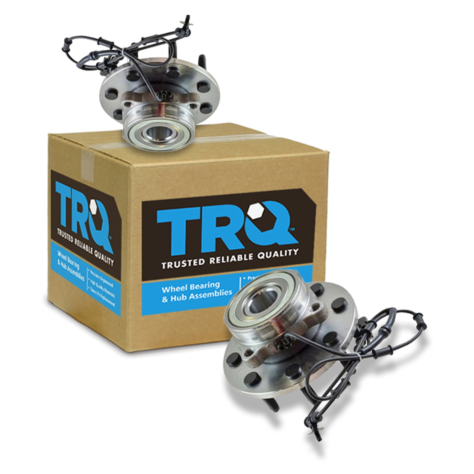 TRQ Front Wheel Hub & Bearing Pair for Dodge Ram 1500 2500 3500 4x4 4WD ...