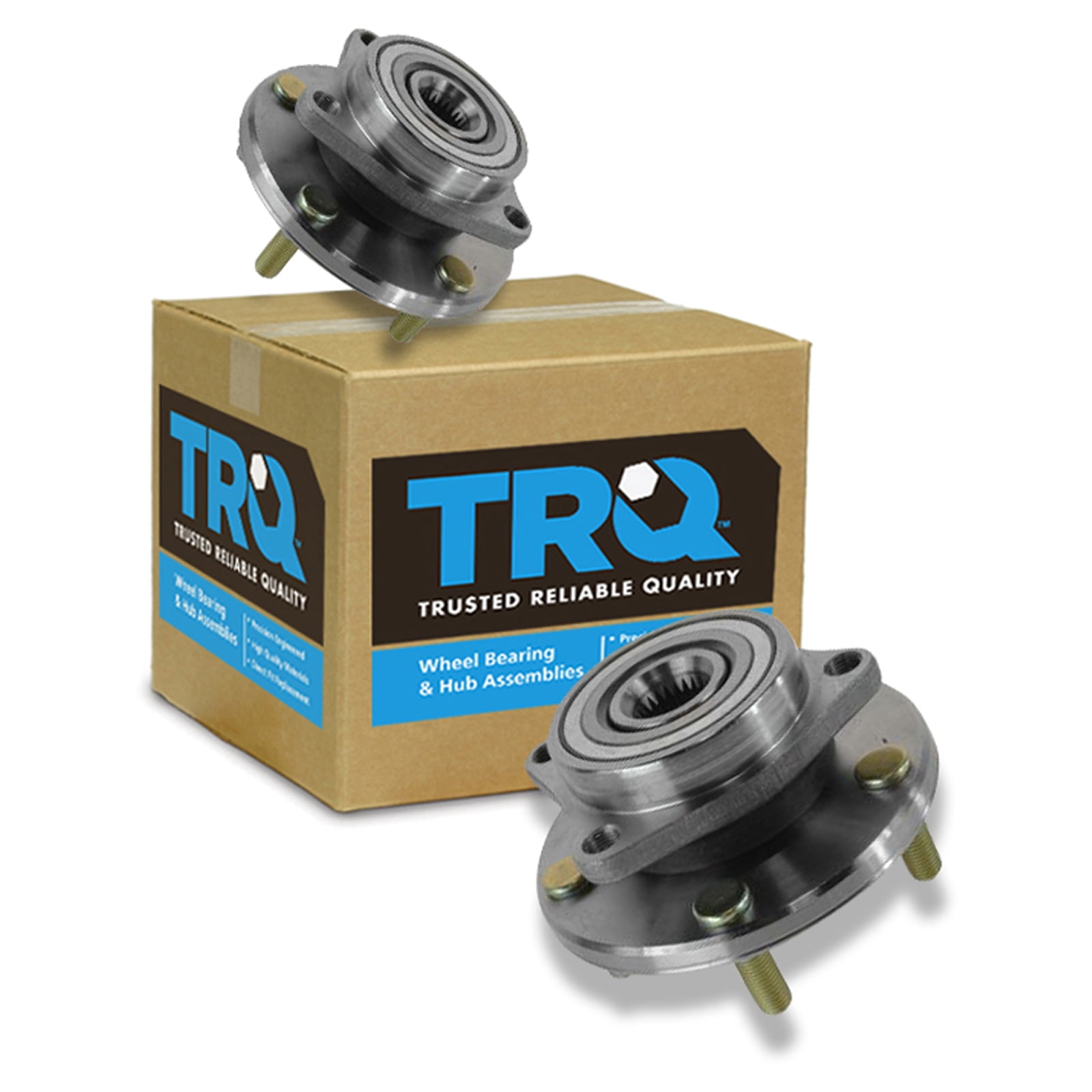 TRQ Front Wheel Hubs & Bearings Pair Set for Chrysler Dodge Mitsubishi ...