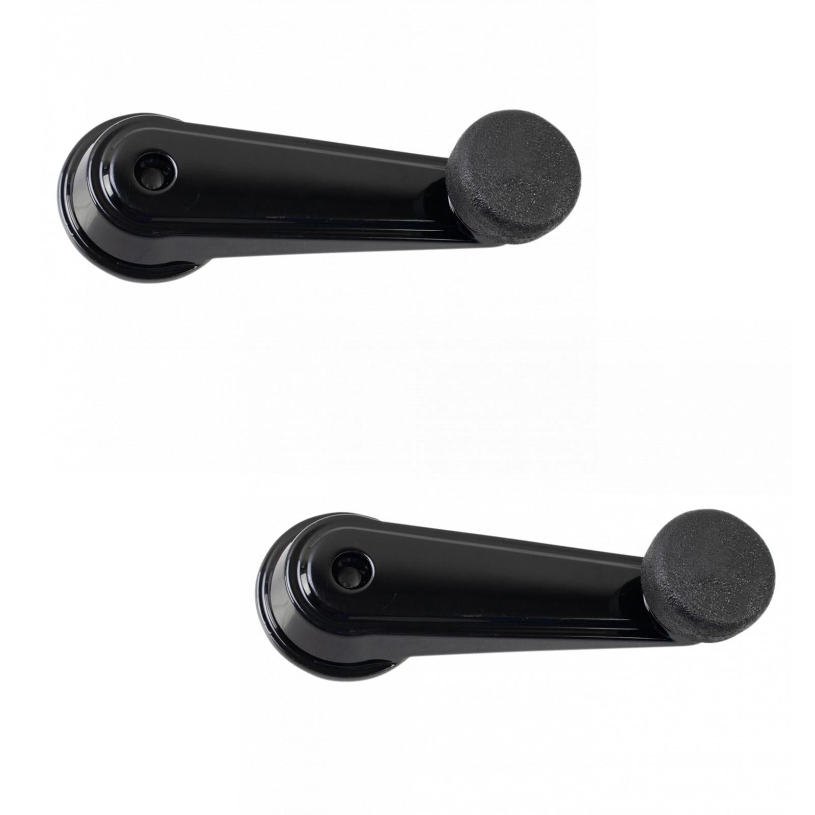 TRQ Front Window Crank Handle Black LH RH Pair for Heavy Duty Mack ...