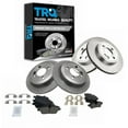 TRQ Front and Rear Brake Pad & Rotor Kit Brake Pads Brake Rotor Ceramic ...