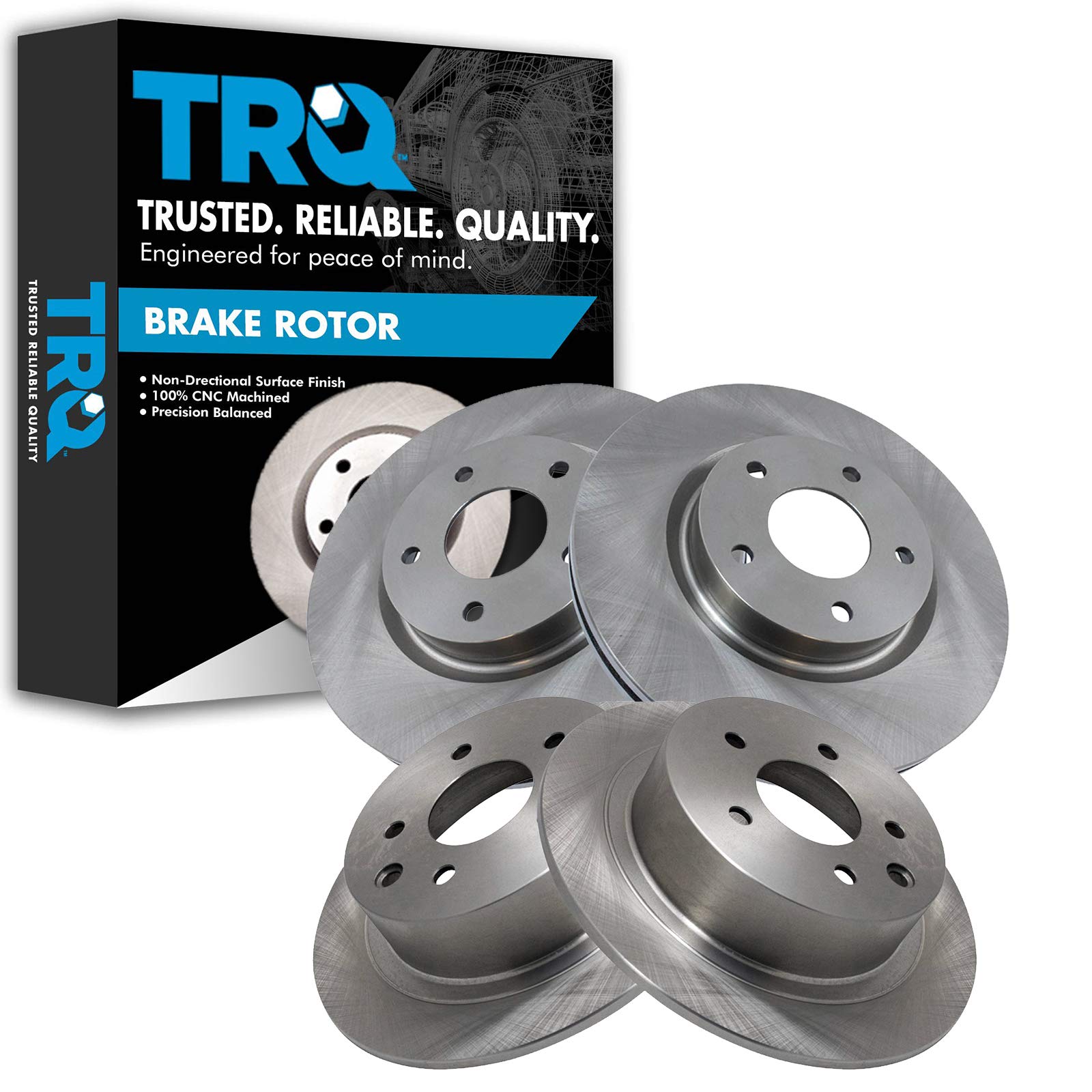 TRQ Front and Rear Brake Rotors Set Fits Select 2007-2022 Nissan Altima ...