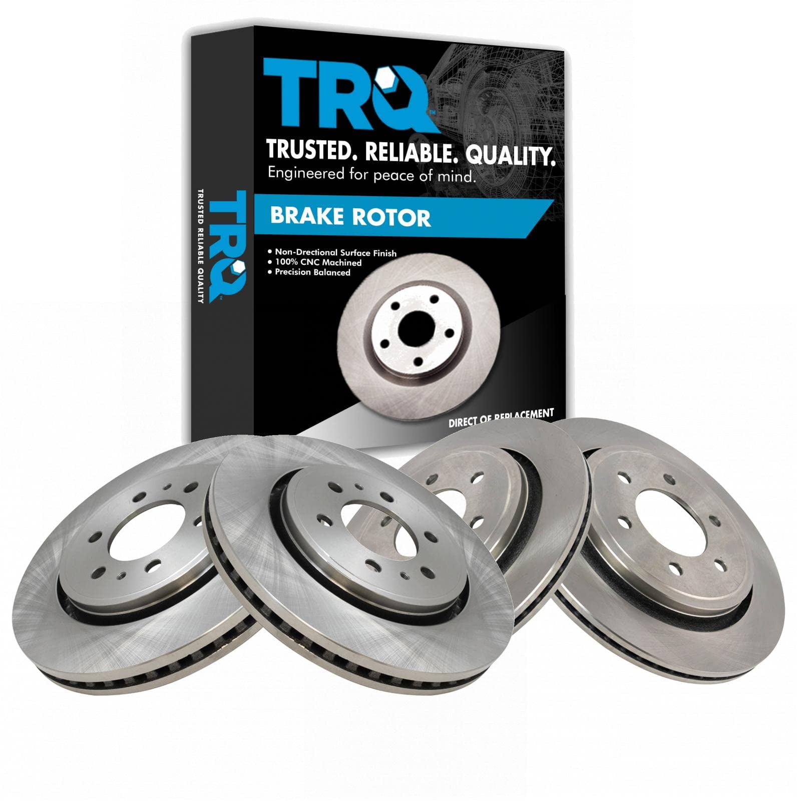 TRQ Front and Rear Brake Rotors Set Fits Select 2015-2017 Ford F-150 ...