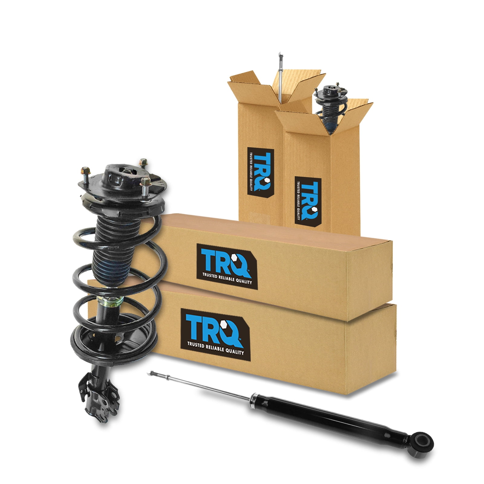 TRQ Front and Rear Complete Strut Assembly & Shock Absorber Kit ...