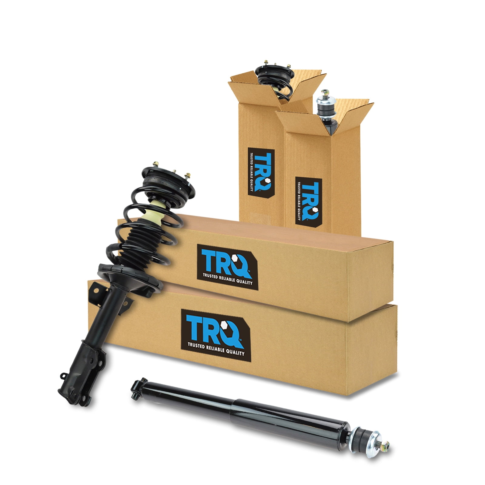 TRQ Front and Rear Complete Strut Assembly & Shock Absorber Kit ...
