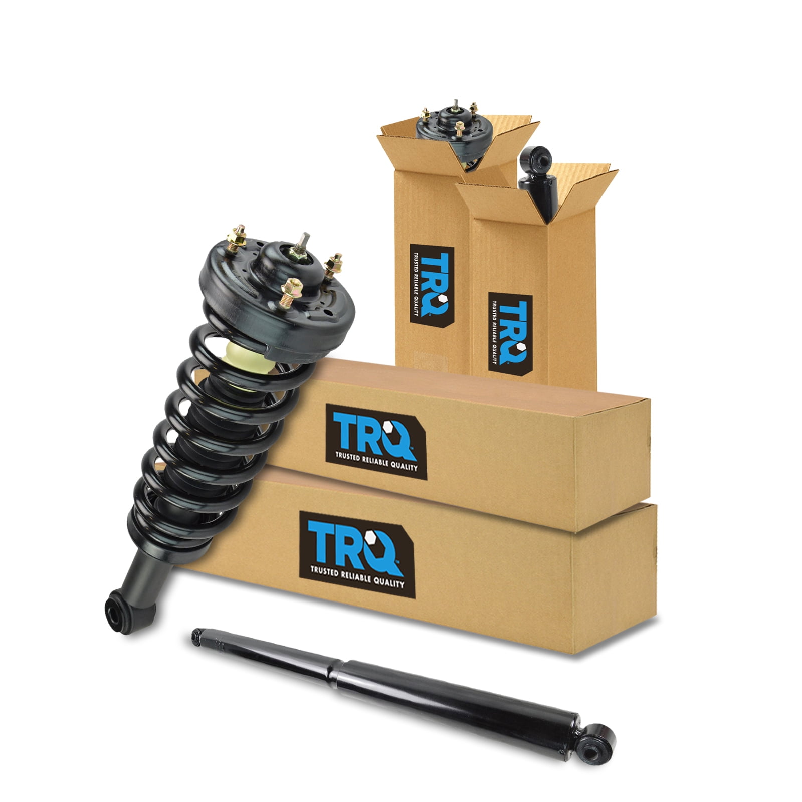 TRQ Front and Rear Complete Strut Assembly & Shock Absorber Kit ...