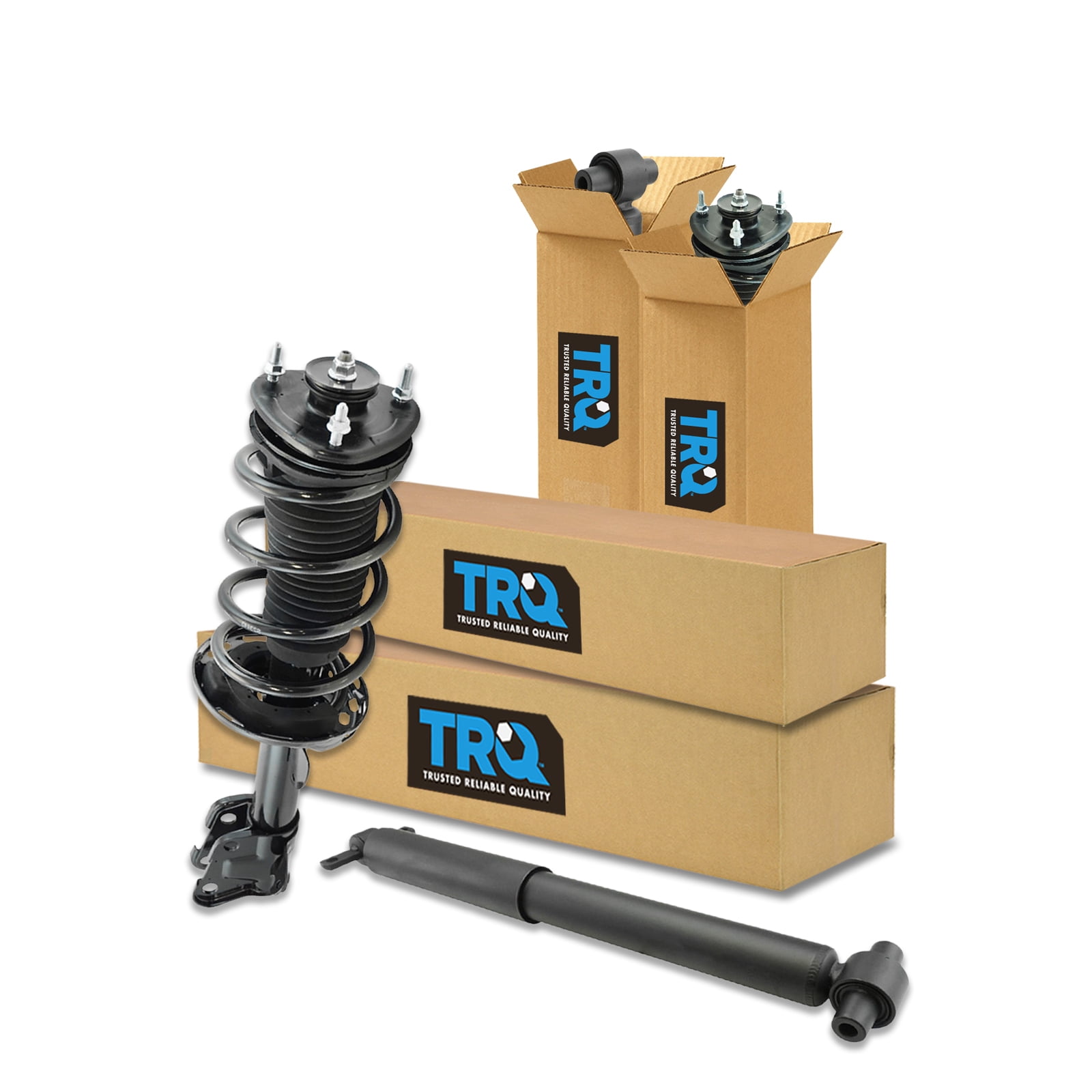 TRQ Front and Rear Complete Strut Assembly & Shock Absorber Kit ...