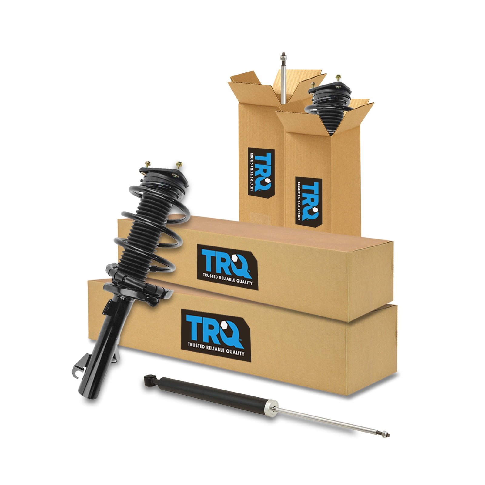 TRQ Front and Rear Complete Strut Assembly & Shock Absorber Kit ...
