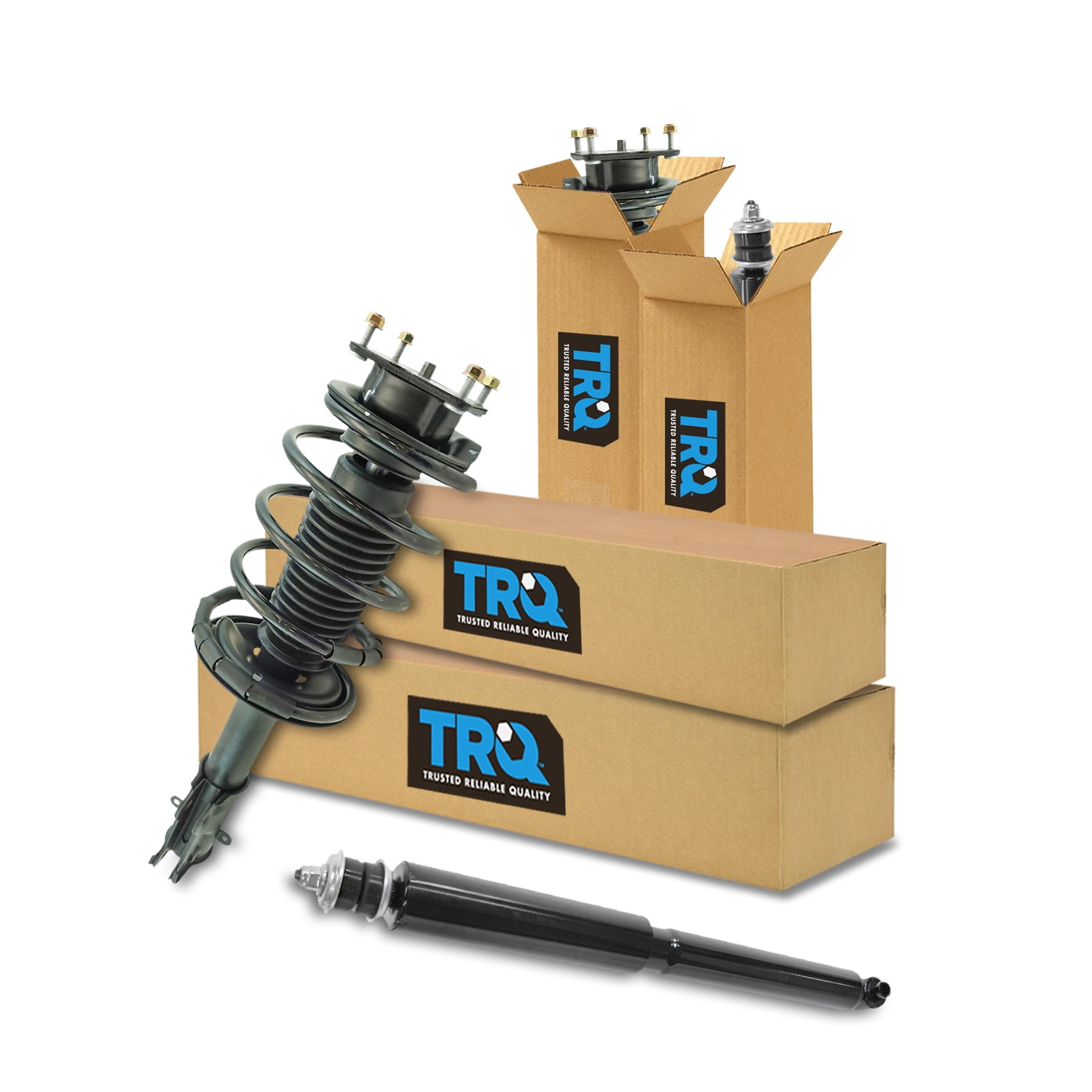 TRQ Front and Rear Complete Strut Assembly & Shock Absorber Kit ...