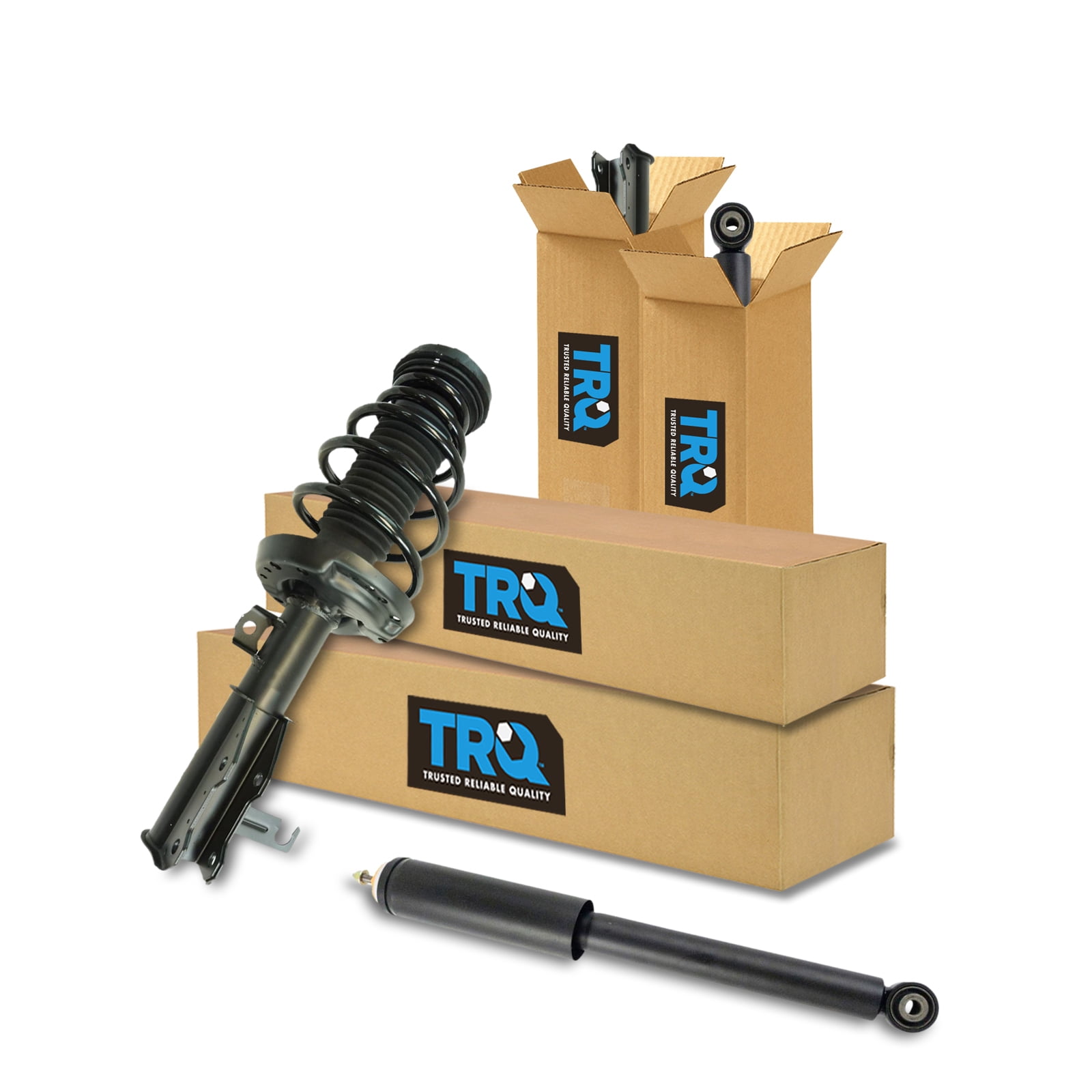 TRQ Front and Rear Complete Strut Assembly & Shock Absorber Kit ...