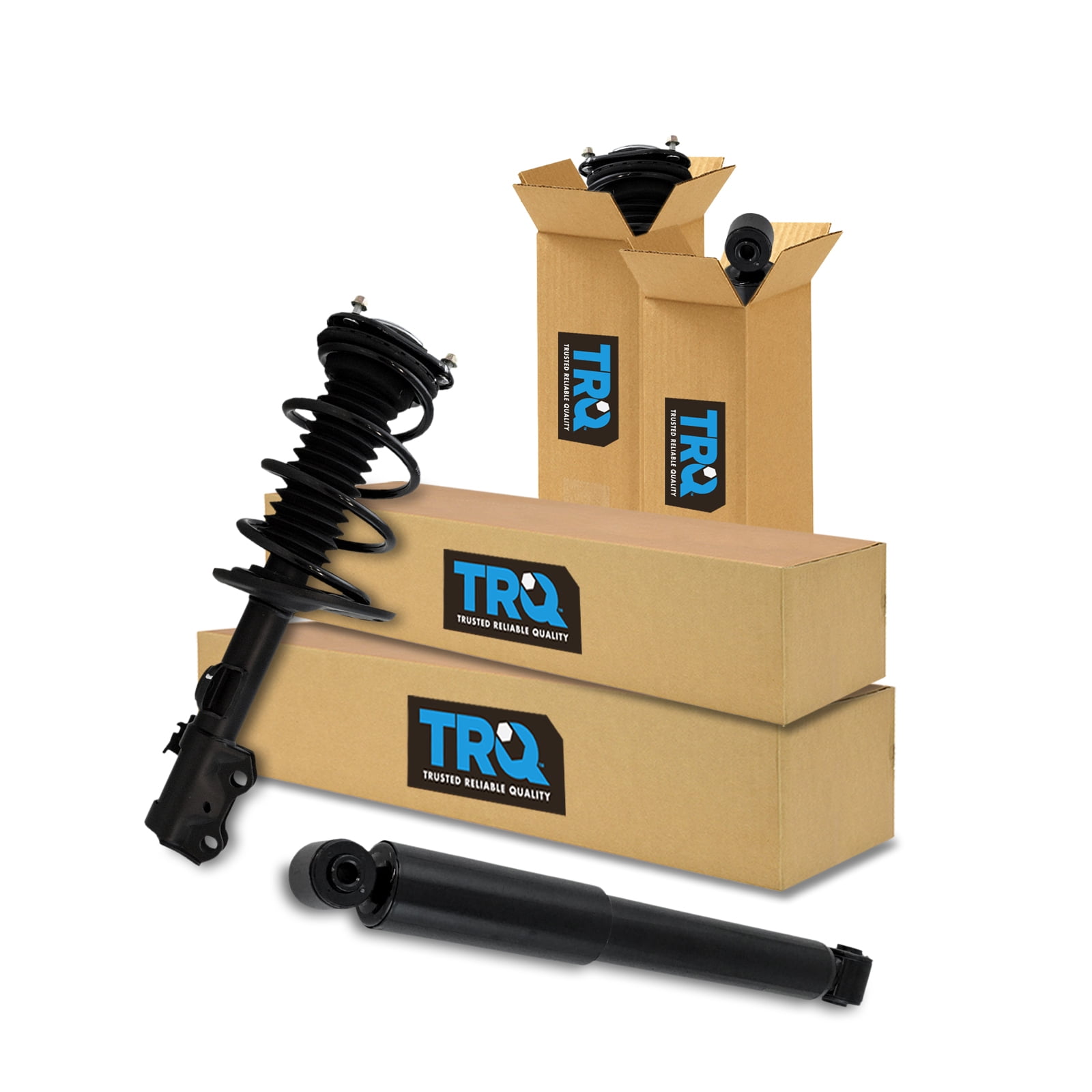 TRQ Front and Rear Complete Strut Assembly & Shock Absorber Kit ...