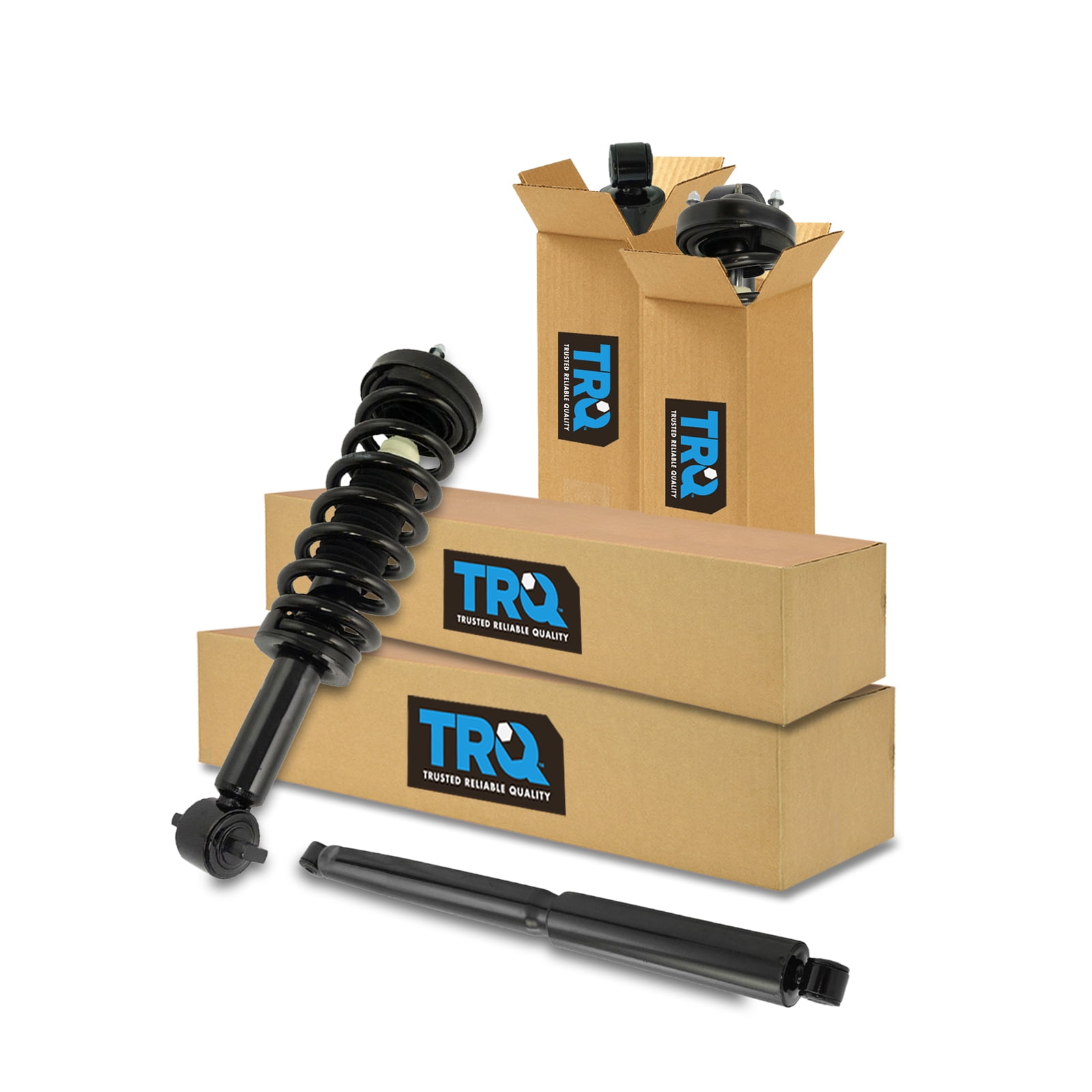TRQ Automotive 4 Piece Complete Strut Assembly & Shock Absorber Kit for ...