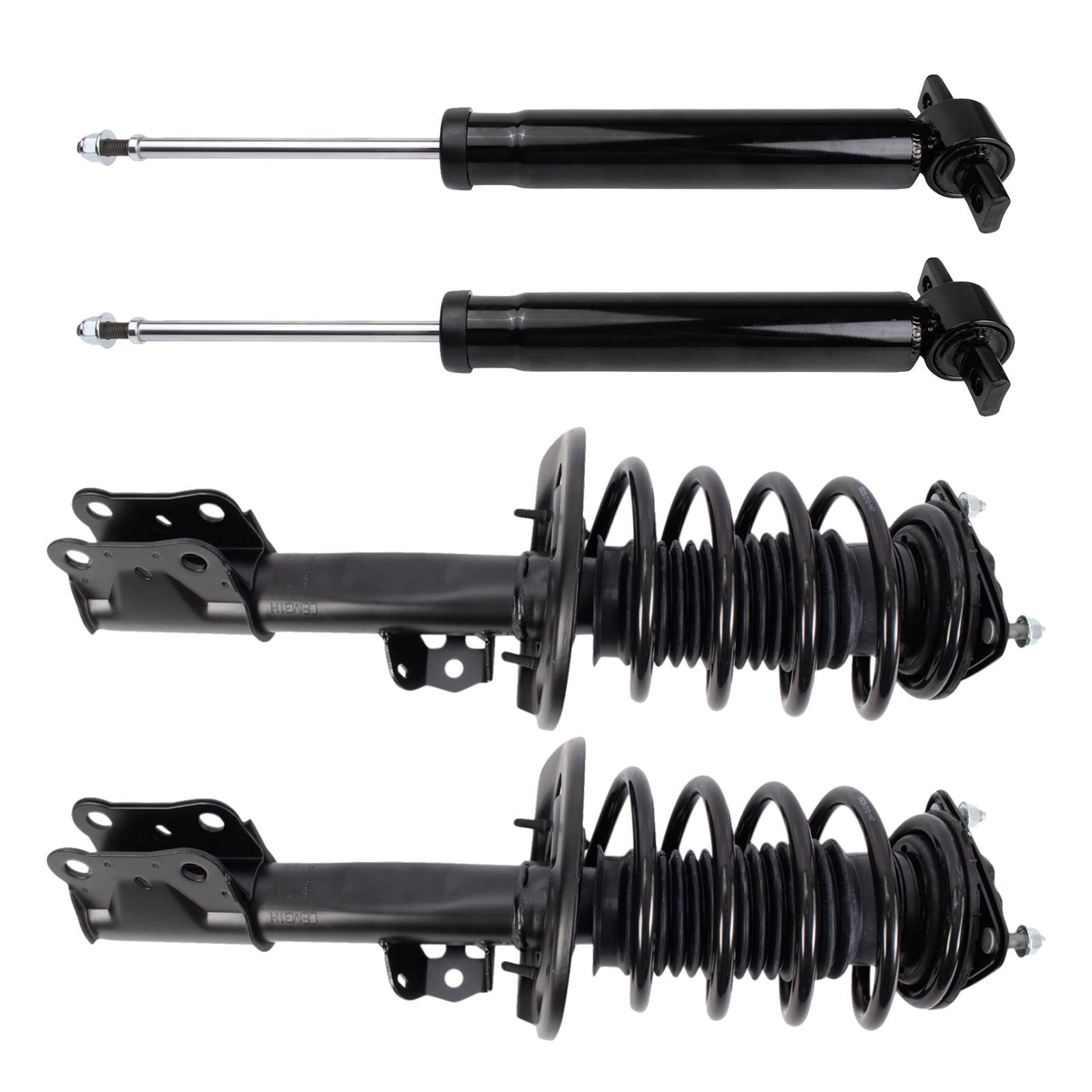 TRQ Front and Rear Complete Strut Assembly & Shock Absorber Kit ...