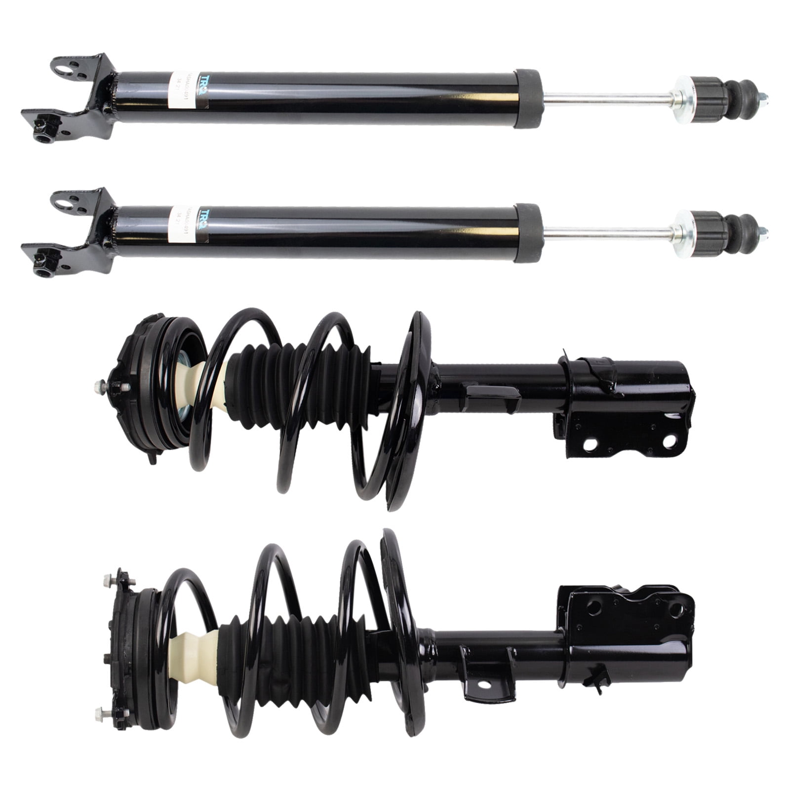 TRQ Front and Rear Complete Strut Assembly & Shock Absorber Kit ...
