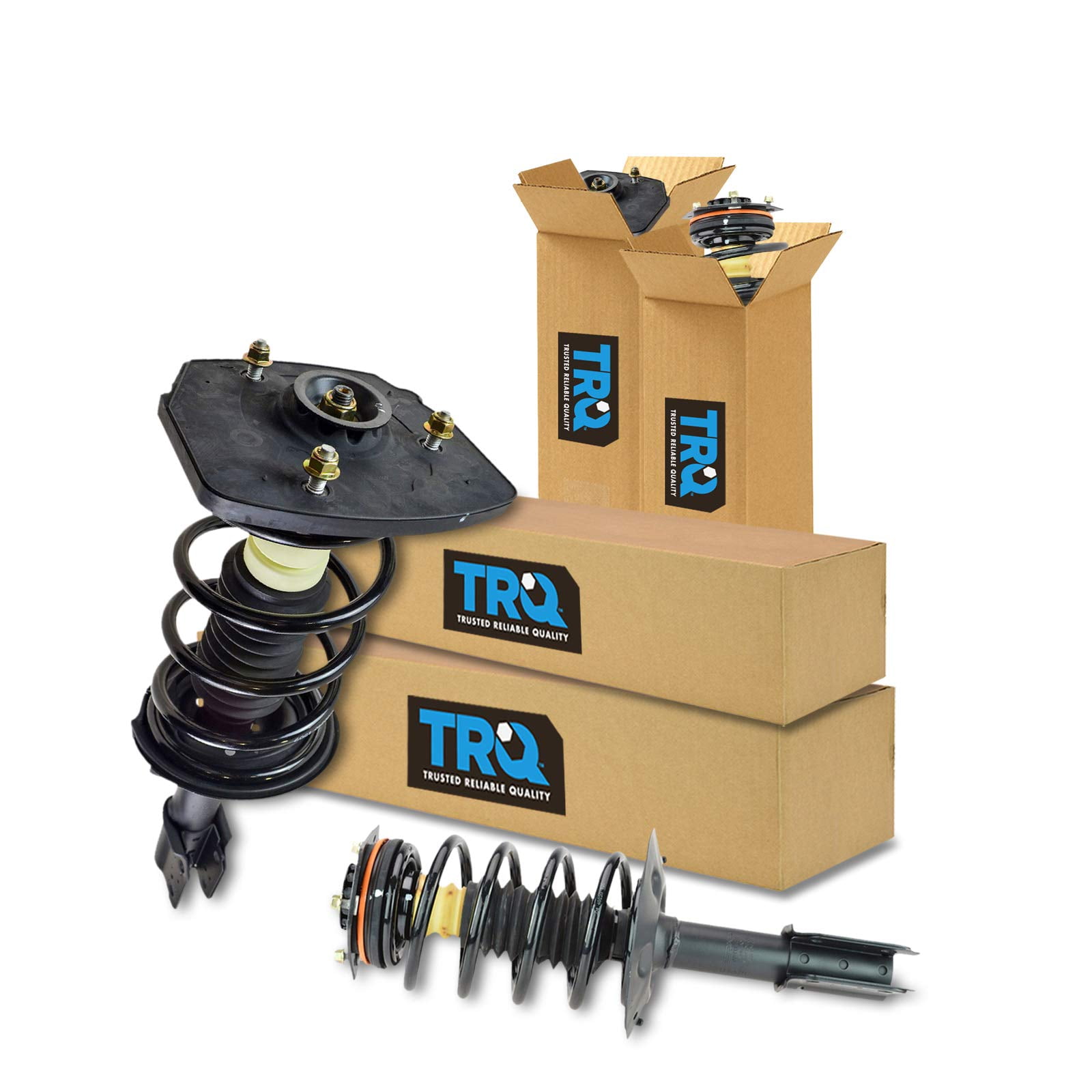 TRQ Front and Rear Strut & Coil Spring Assembly Set Driver & Passenger ...