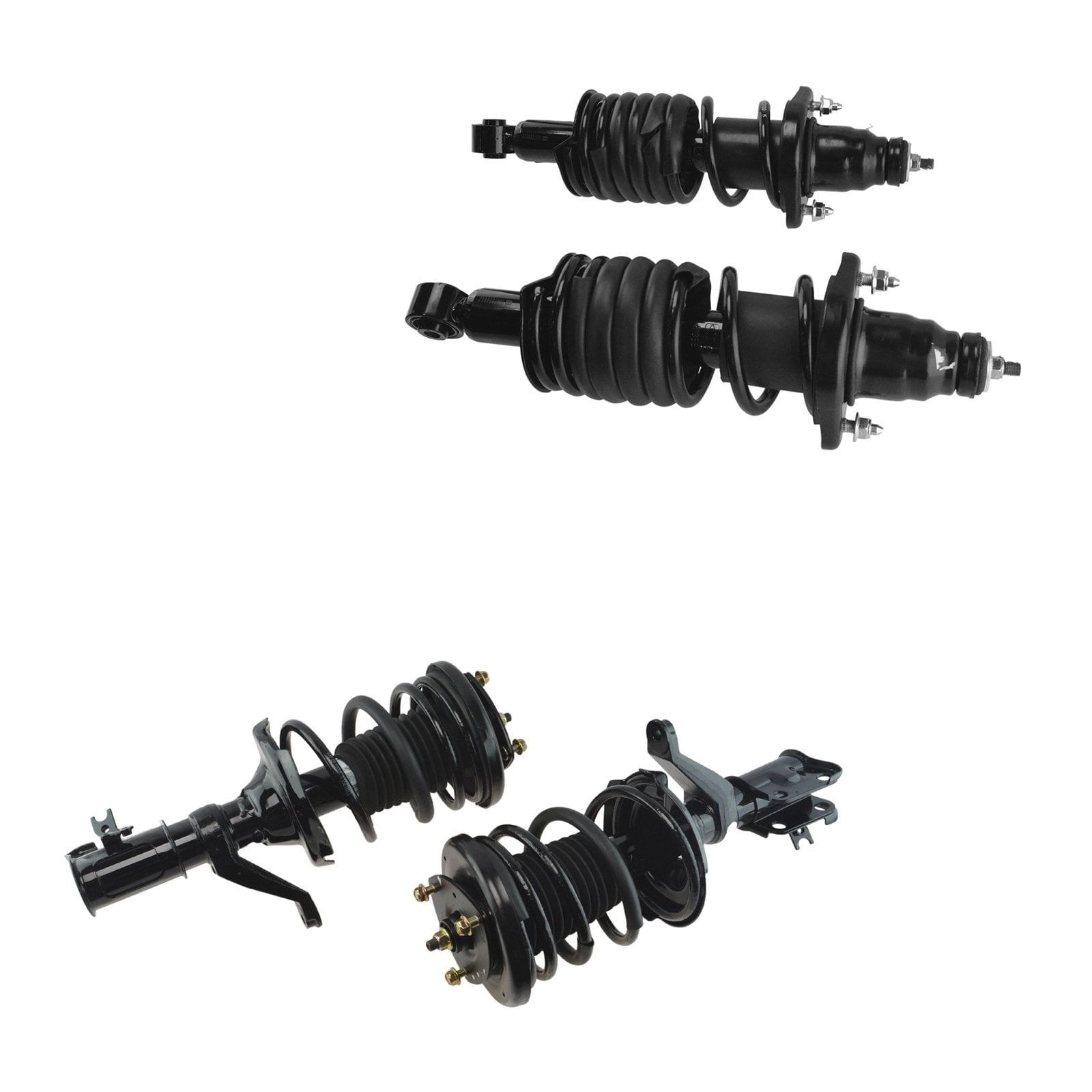 TRQ Front and Rear Strut & Coil Spring Assembly Set Driver & Passenger ...