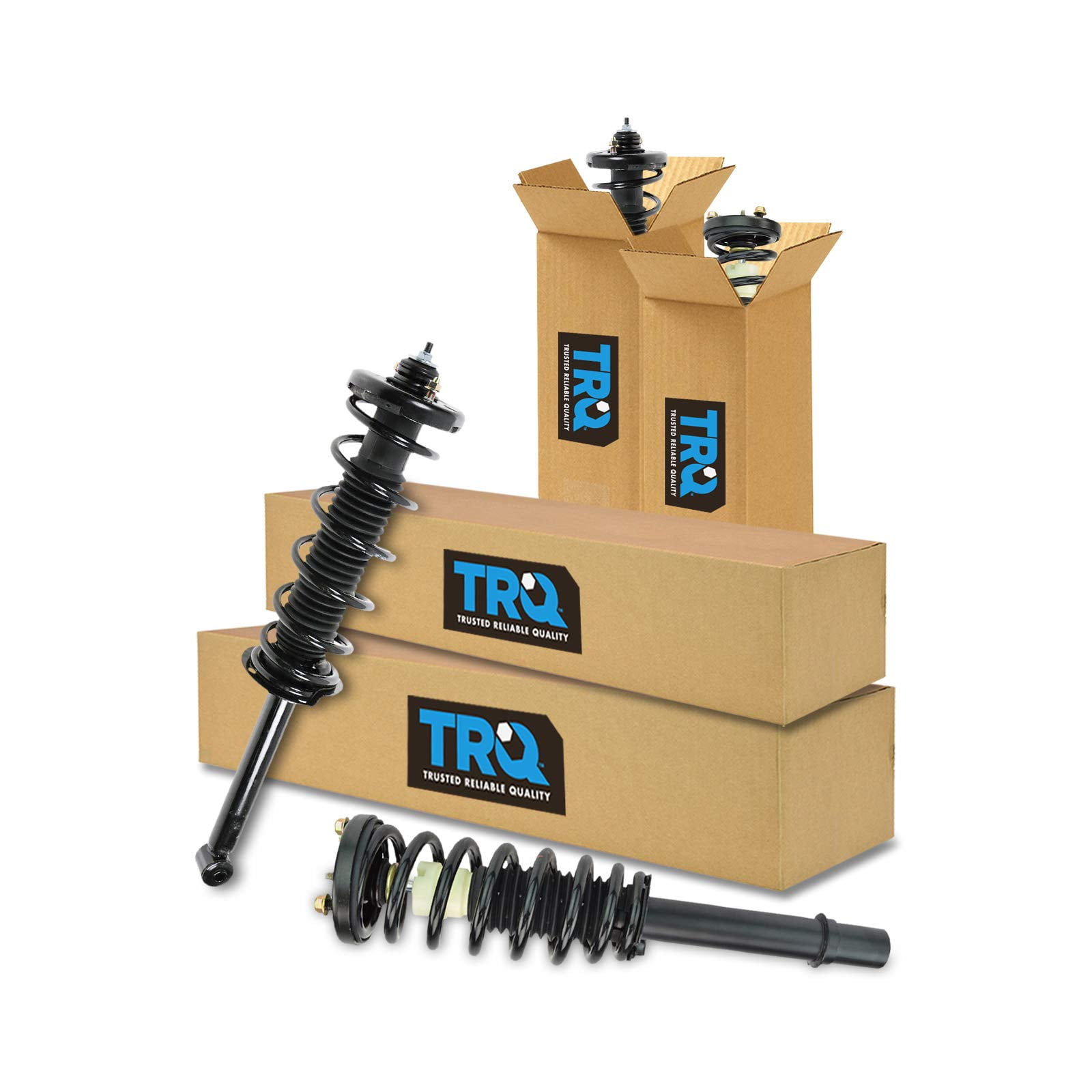 TRQ Front and Rear Strut & Coil Spring Assembly Set Driver & Passenger ...
