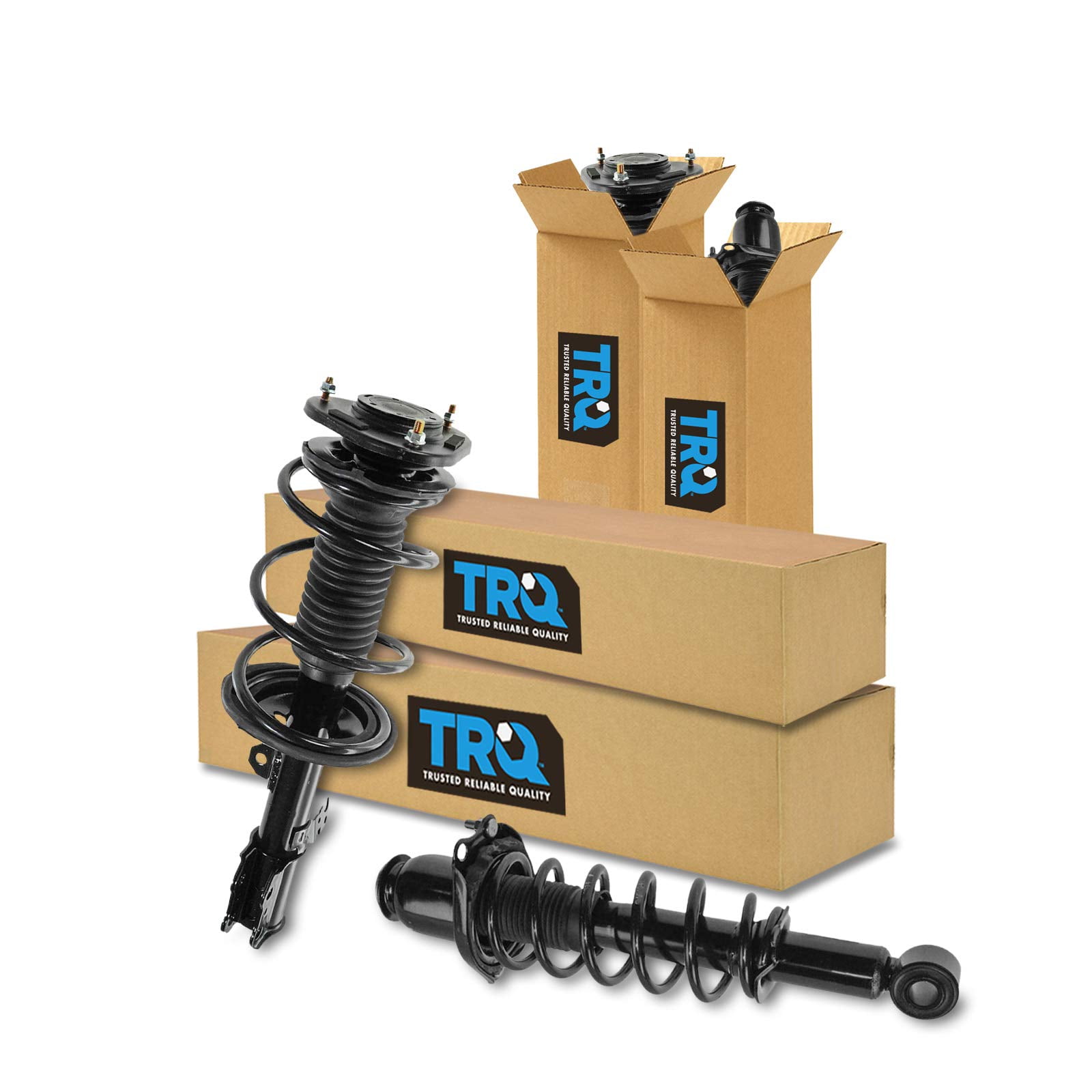 TRQ Front and Rear Strut & Coil Spring Assembly Set Driver & Passenger ...