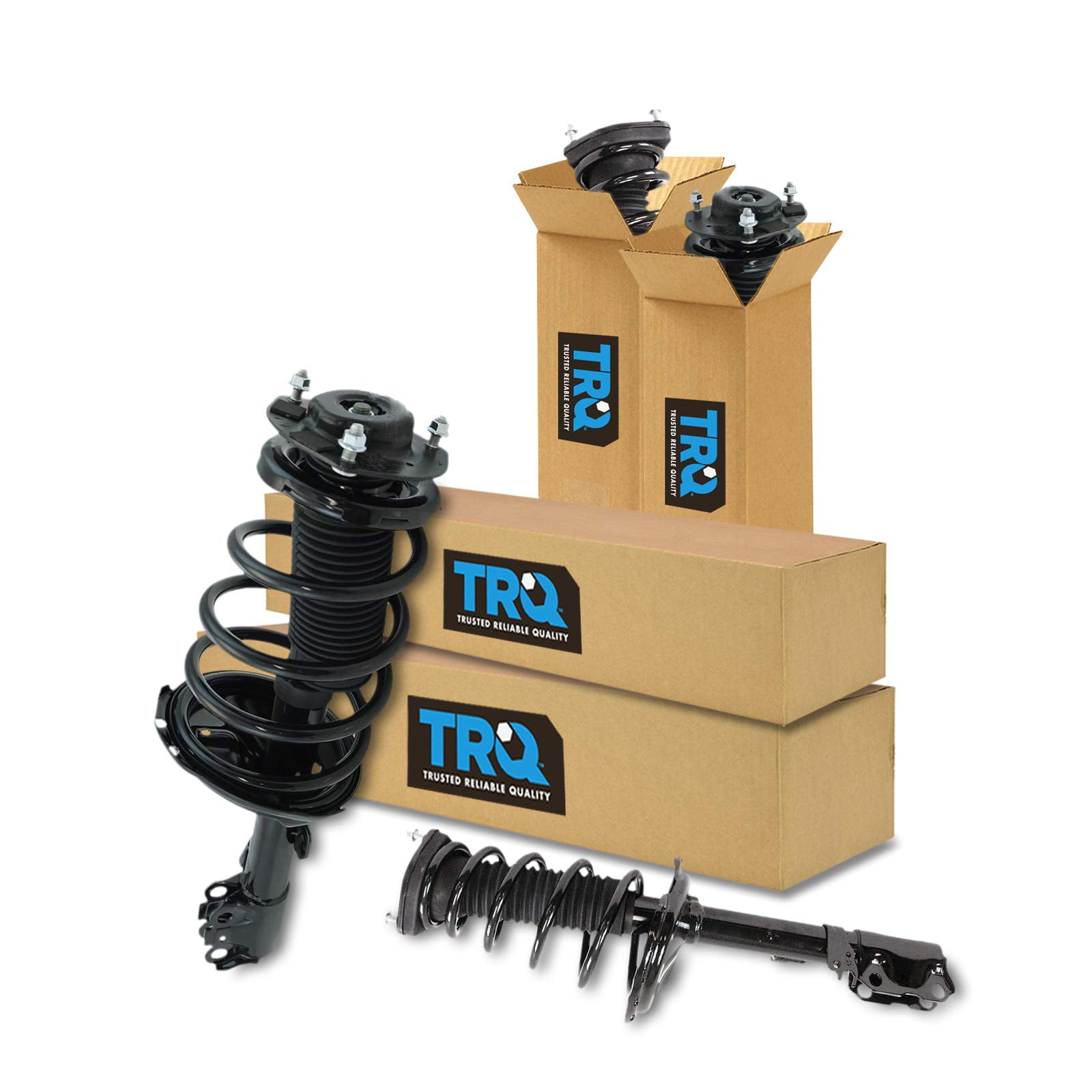 TRQ Front and Rear Strut & Coil Spring Assembly Set Driver & Passenger ...