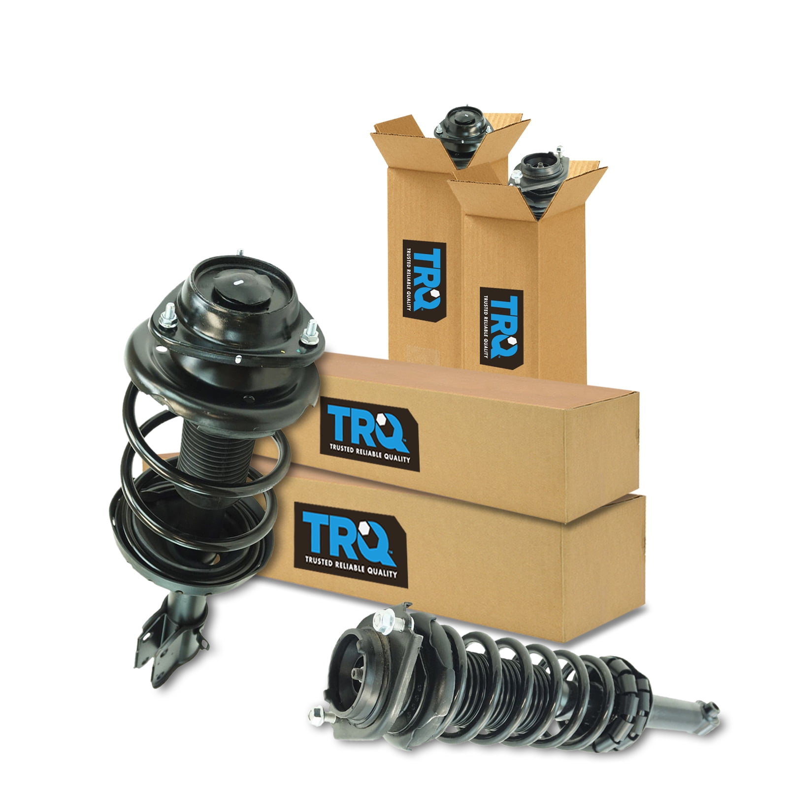 TRQ Front and Rear Strut & Coil Spring Assembly Set Driver & Passenger ...