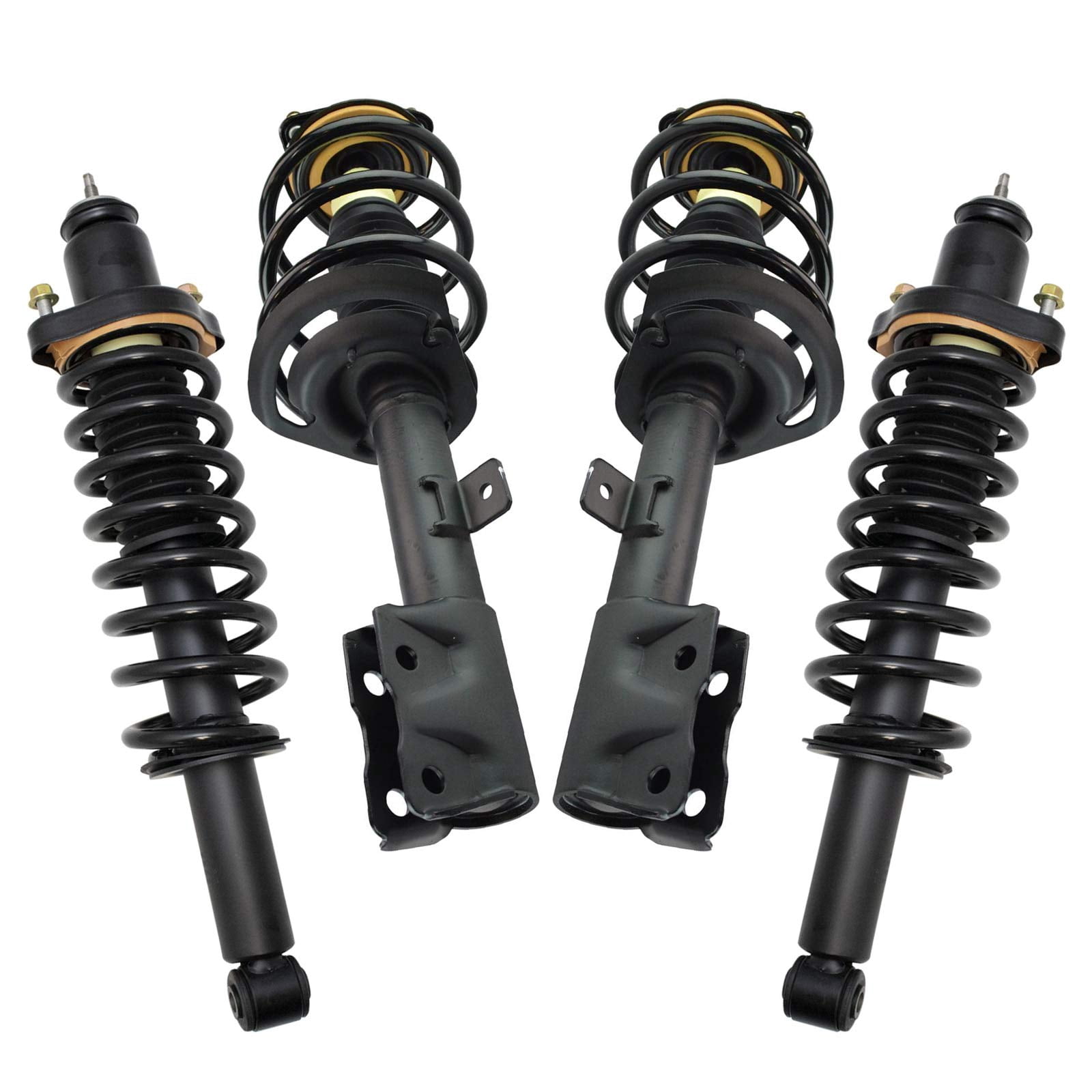 TRQ Front and Rear Strut & Coil Spring Assembly Set Driver & Passenger ...