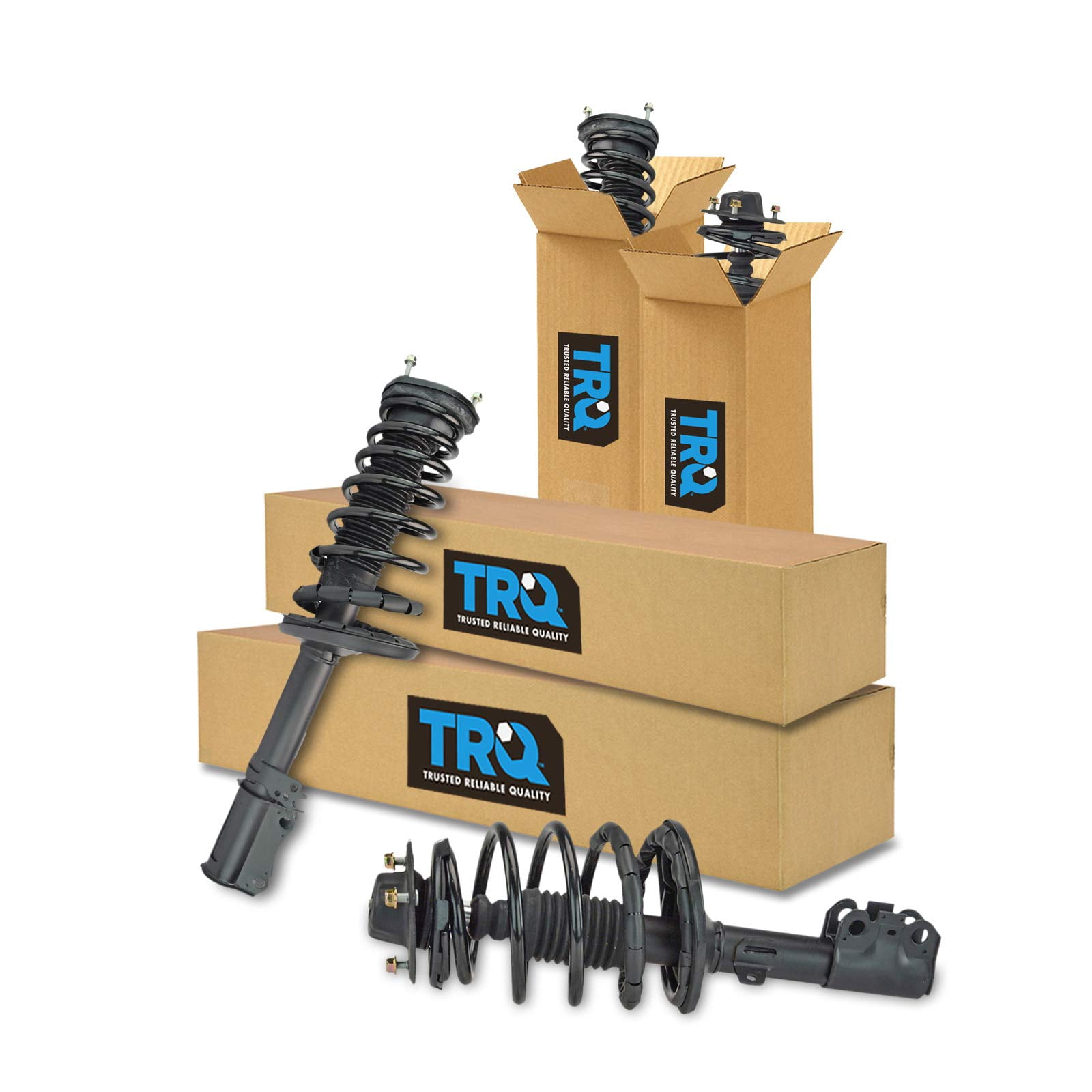 TRQ Front and Rear Strut & Coil Spring Assembly Set Driver & Passenger ...