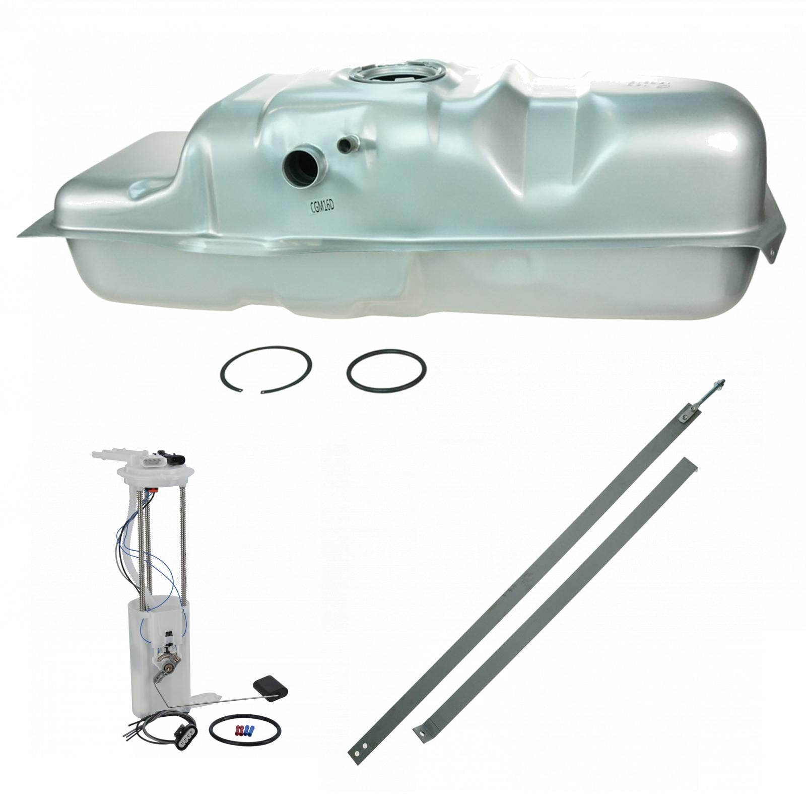 TRQ Fuel Tank with Straps & Electric Fuel Pump/Sending Unit Kit 18.5 ...