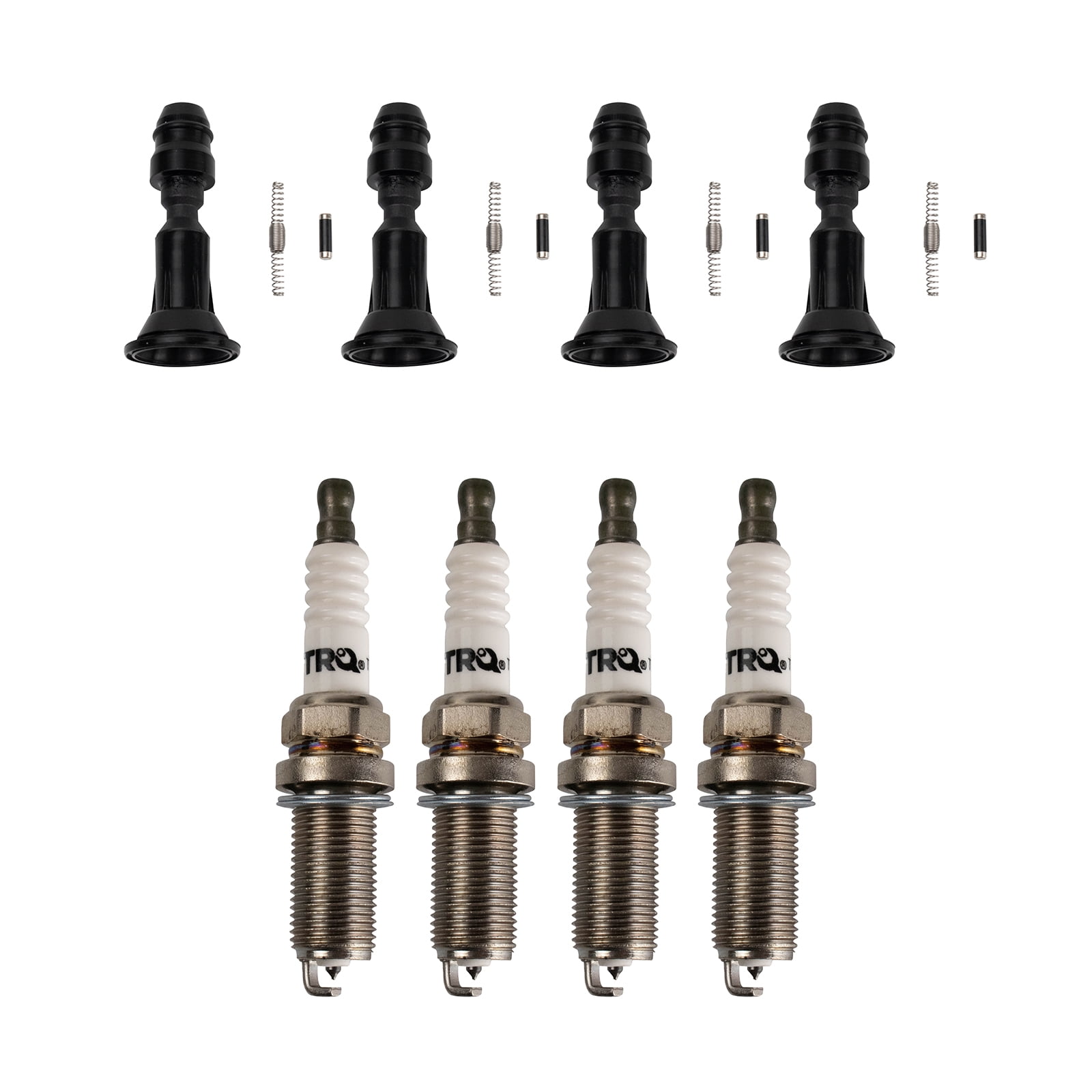 TRQ Ignition Coil Boots & Iridium Spark Plug Kit Set for Chevy Buick ...