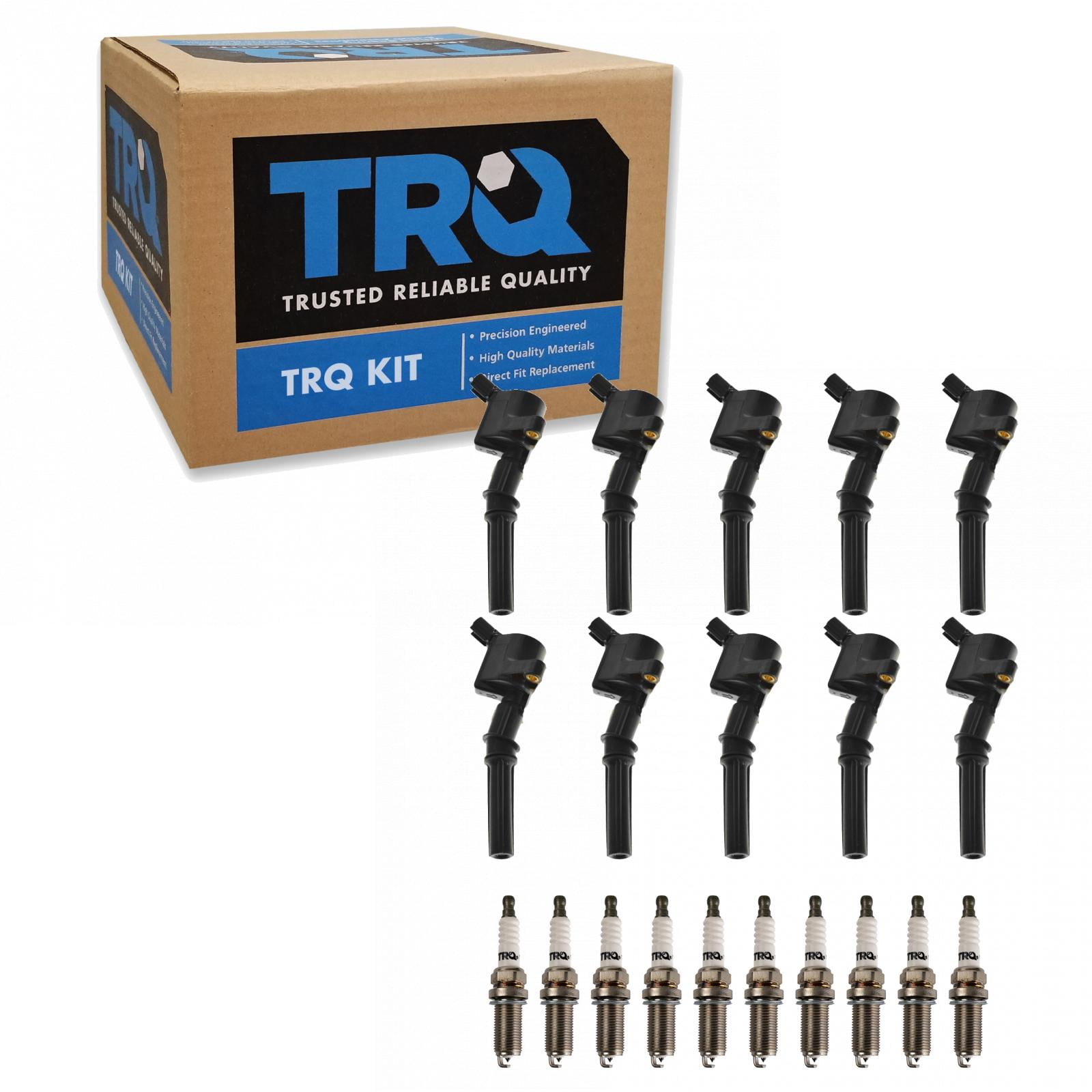 TRQ Ignition Coil & Iridium Spark Plug Kit Set for Ford Pickup Truck Van 6.8 V10 ICA71745 Fits ...