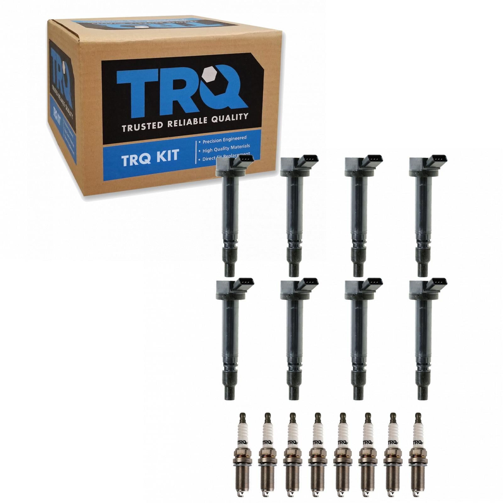 TRQ Ignition Coil & Iridium Spark Plug Kit Set for Toyota Lexus V8 New ICA71793 Fits select ...
