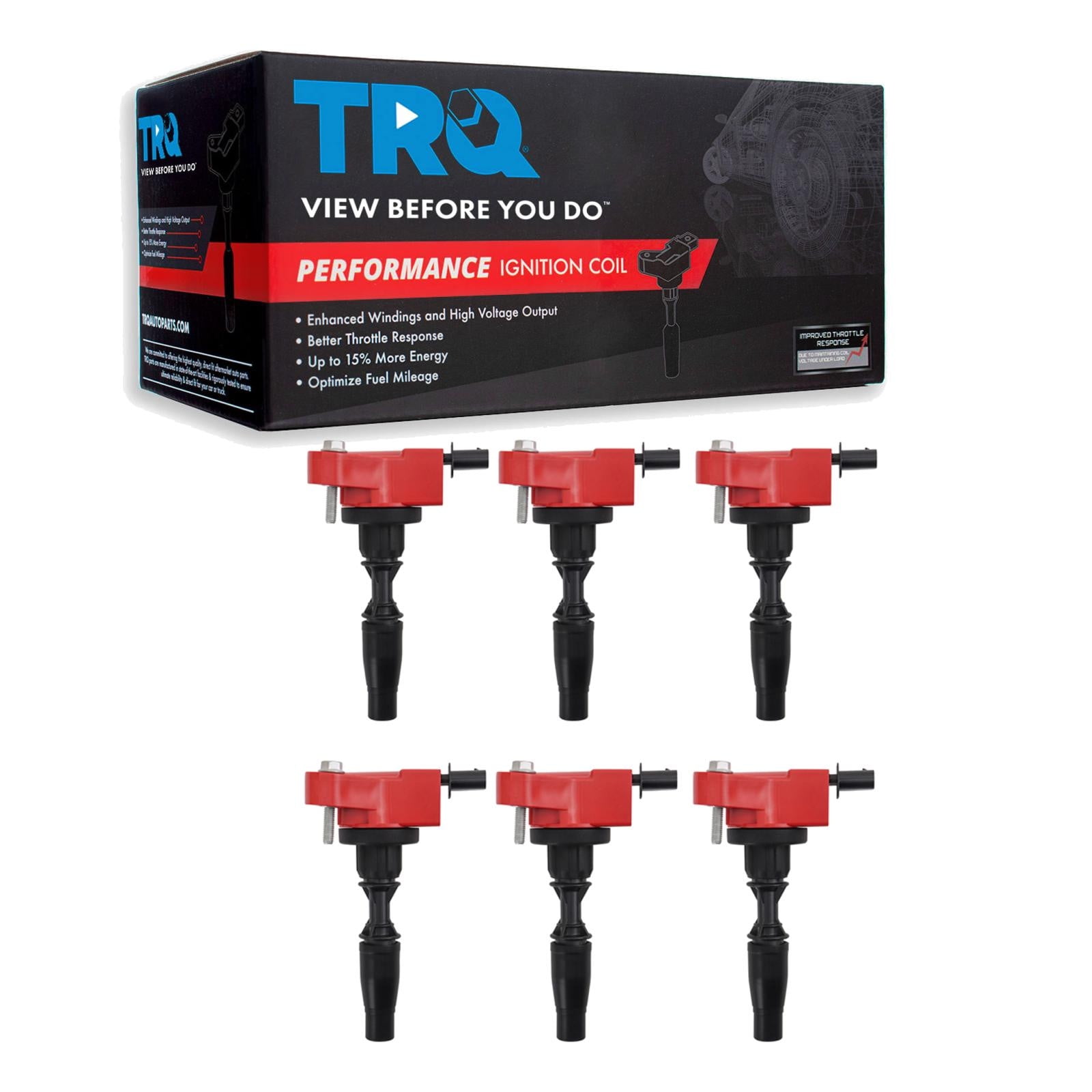 TRQ Ignition Coil Set 6 Piece High Temperature Epoxy Fits 16-21 GMC ...