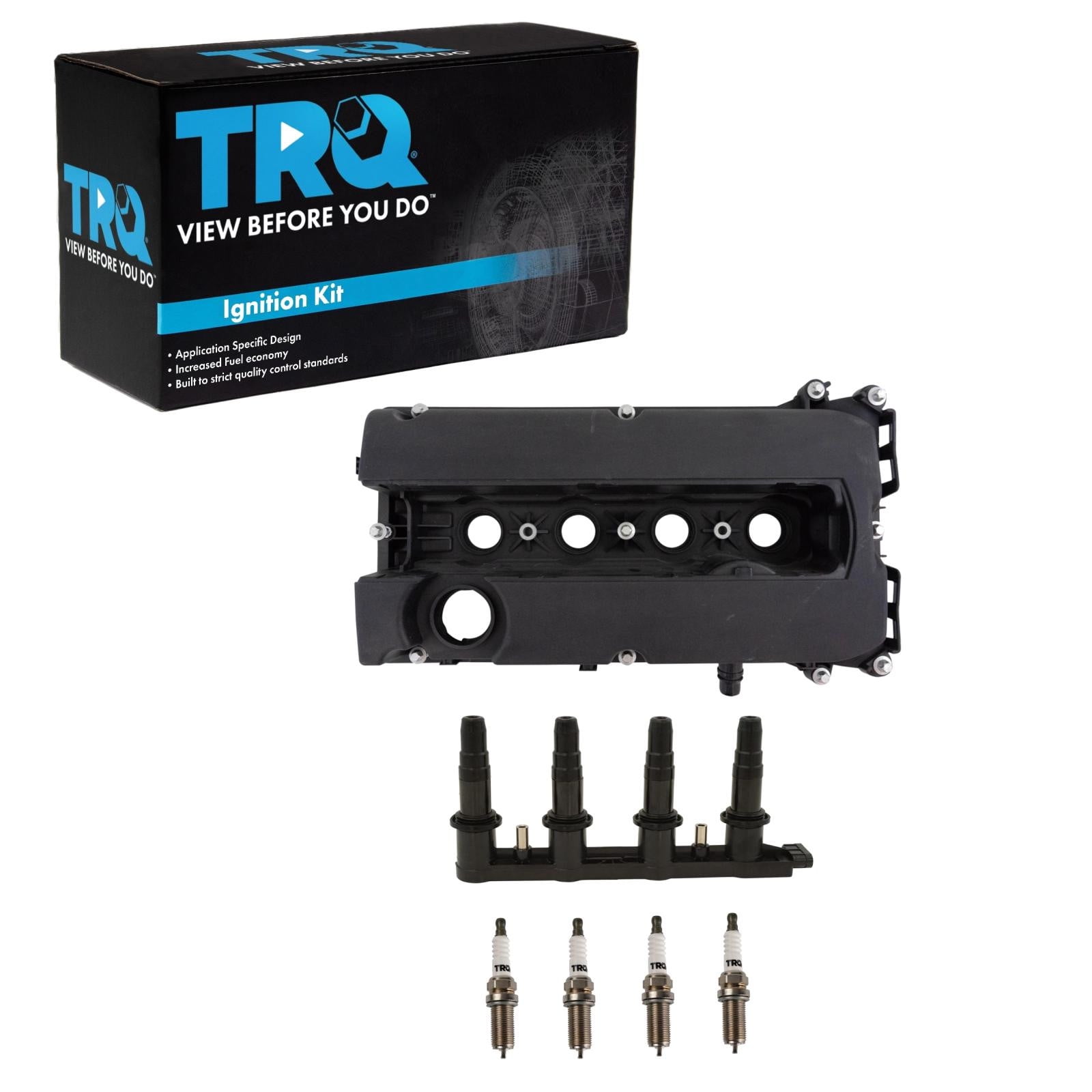 TRQ Ignition Coil and Spark Plug Kit 6 Piece Iridium Spark Plugs Valve ...