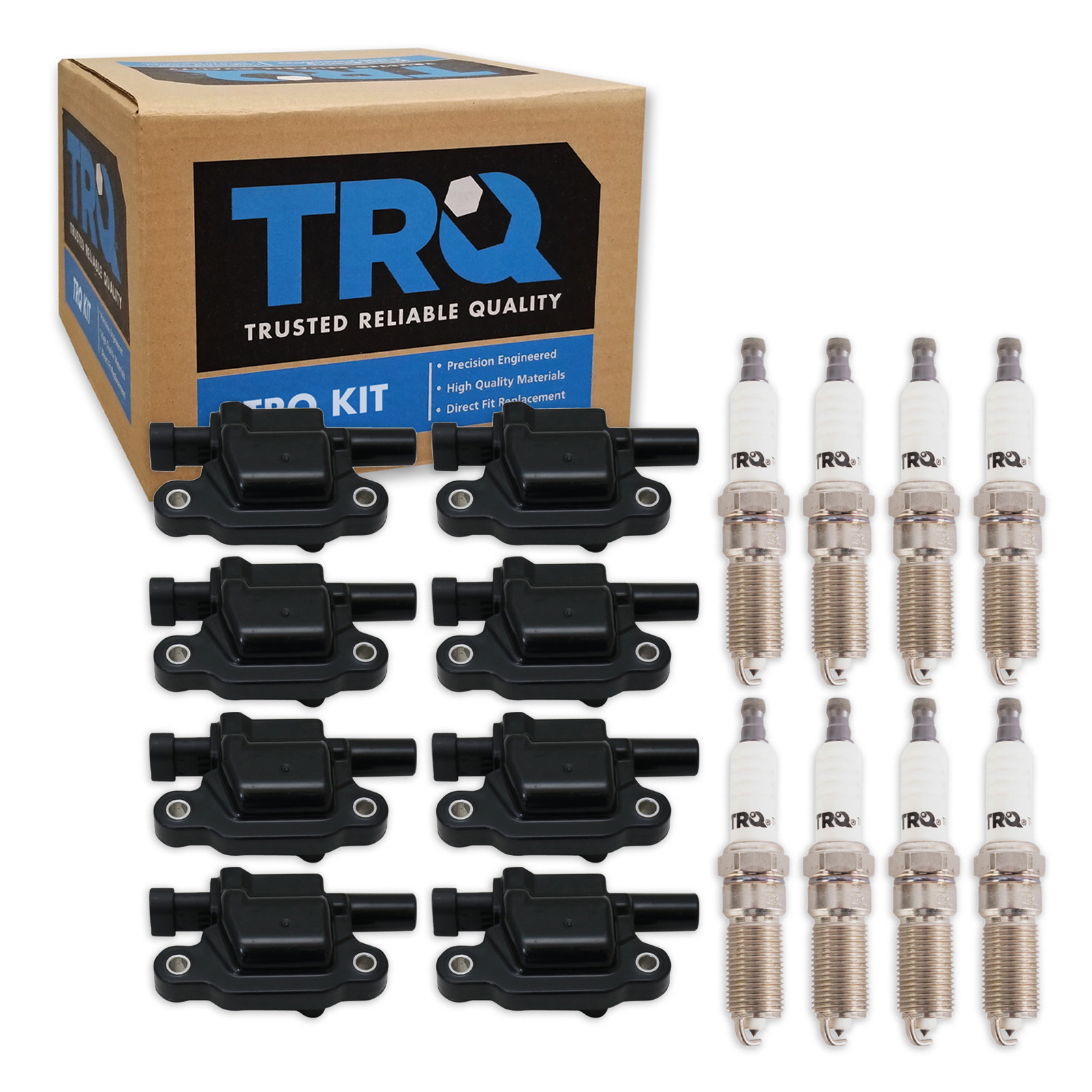 TRQ Ignition Coils Spark Plugs Fits 14-19 Chevrolet GMC Cadillac ...