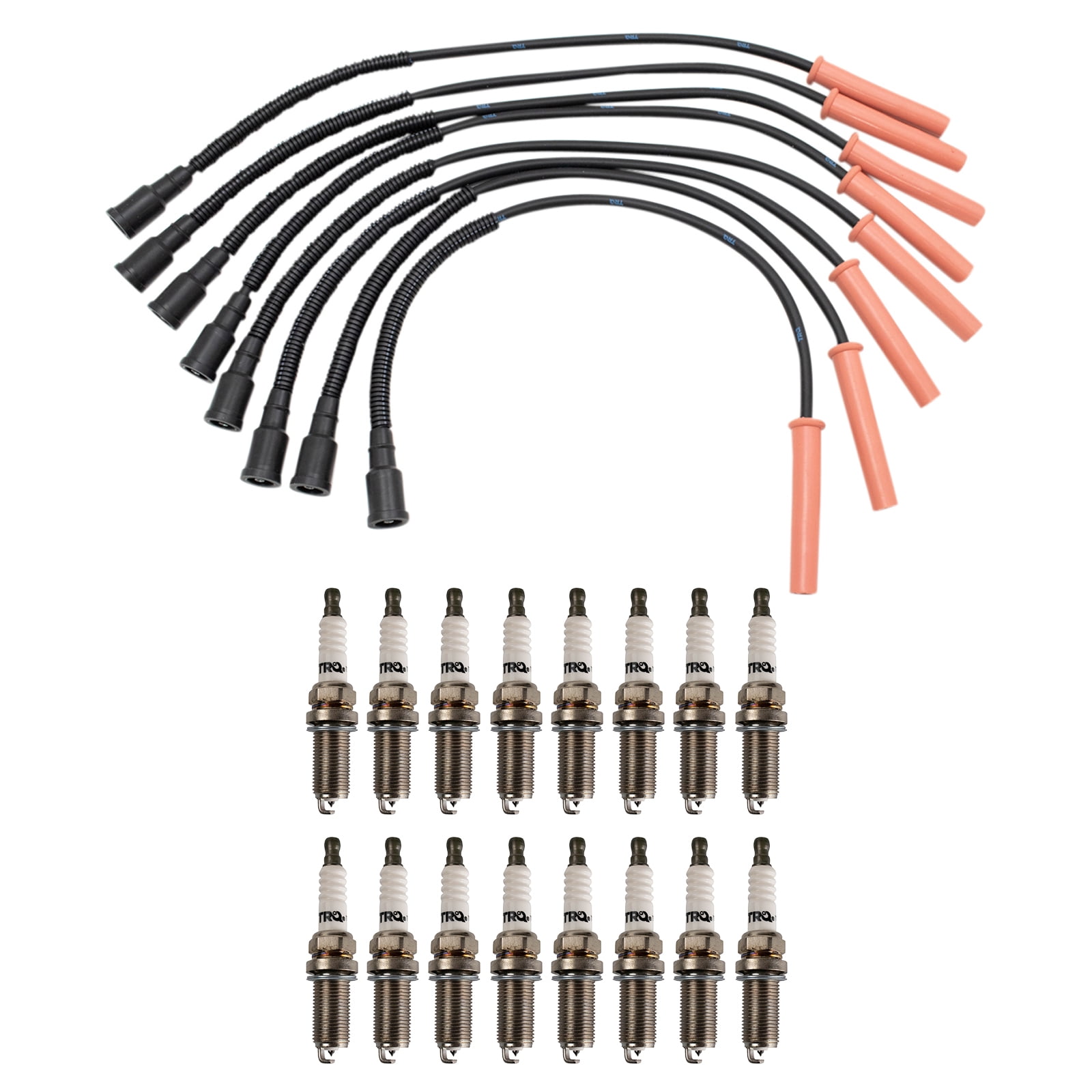 TRQ Ignition Kit Spark Plug & Wire Set Compatible with Ford F150 F250 ...